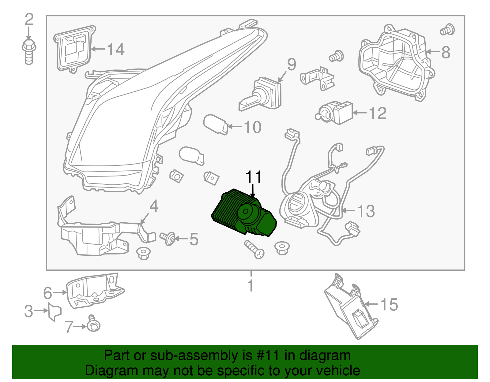 2013-2019 Cadillac ATS Daytime Running Light Bulb 22783823 GM ...