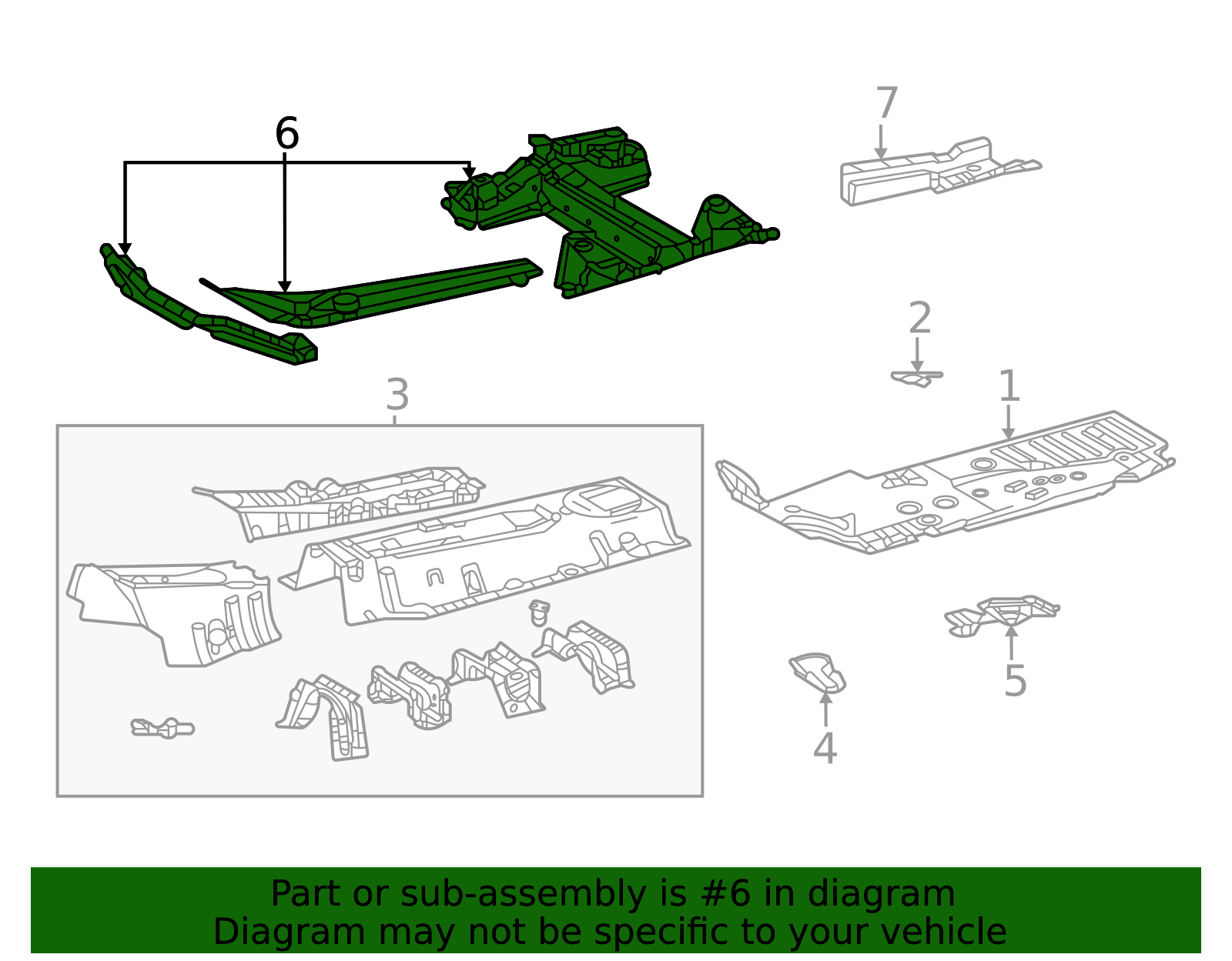 57052-F6010 - 2022-2024 Lexus - Cross-Member | My L Parts
