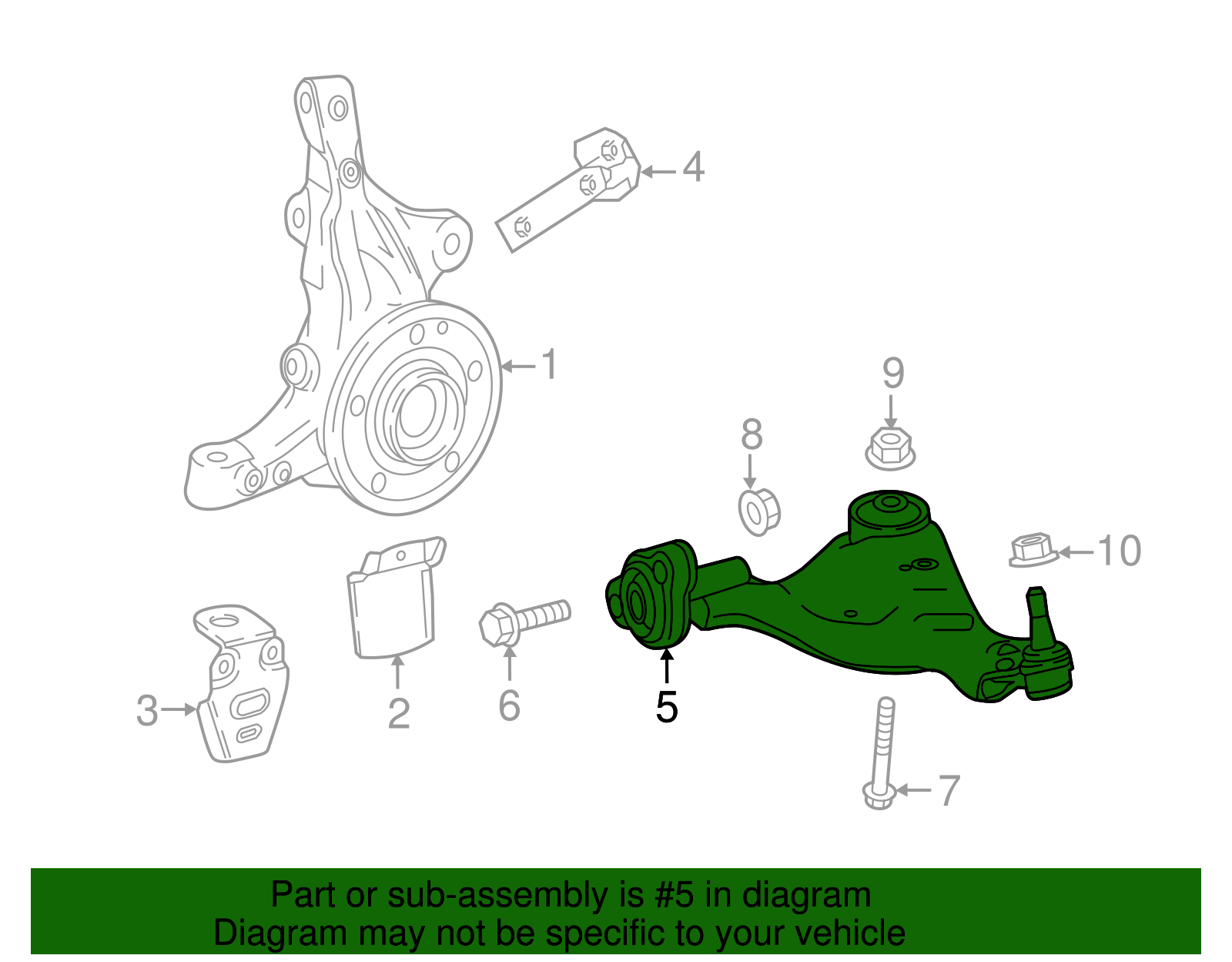 447-330-14-07 - Lower Control Arm 2016-2023 Mercedes-Benz Metris ...