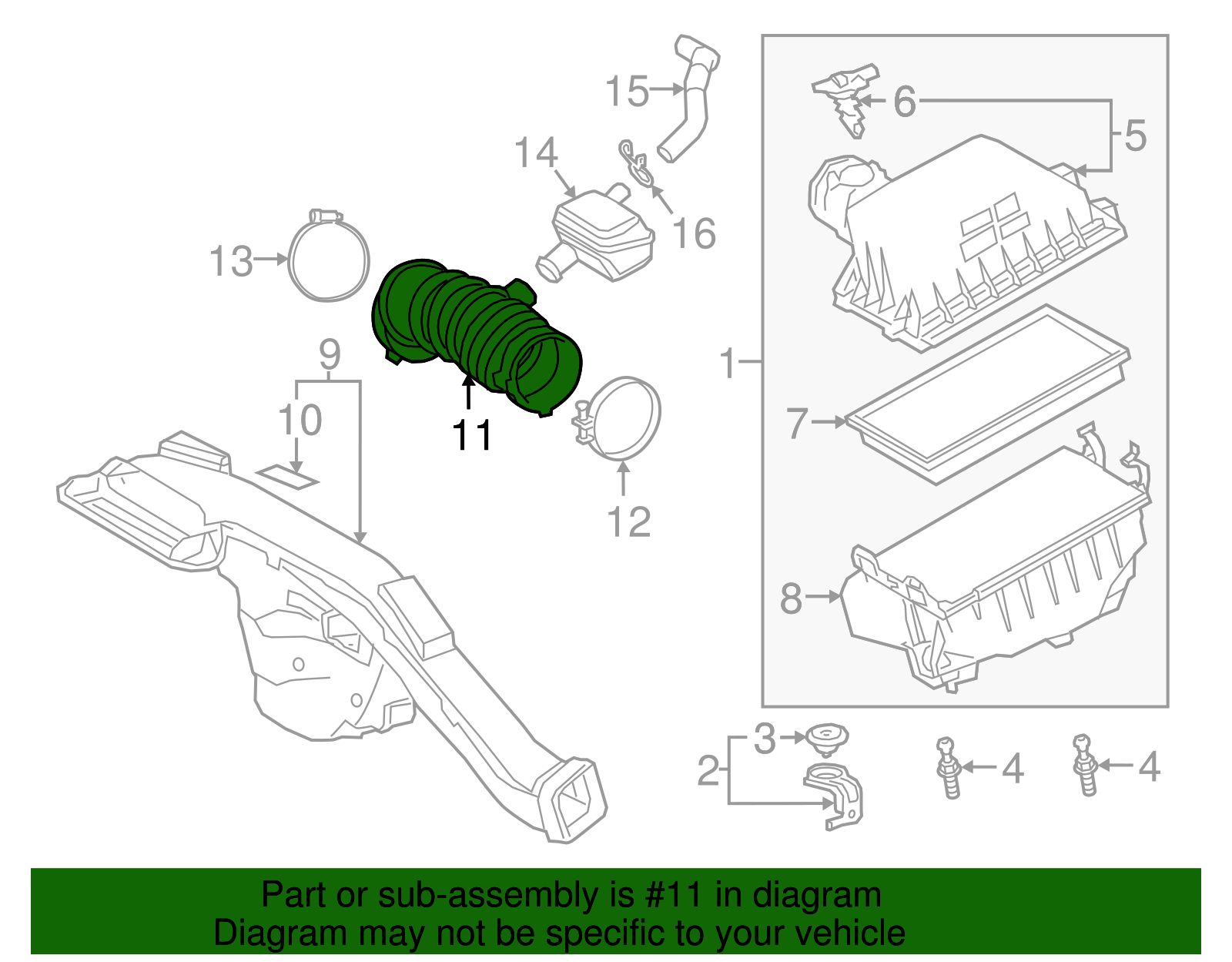 Genuine Toyota Air Inlet part# 17750-0P080 for 2018-2024 Toyota ...