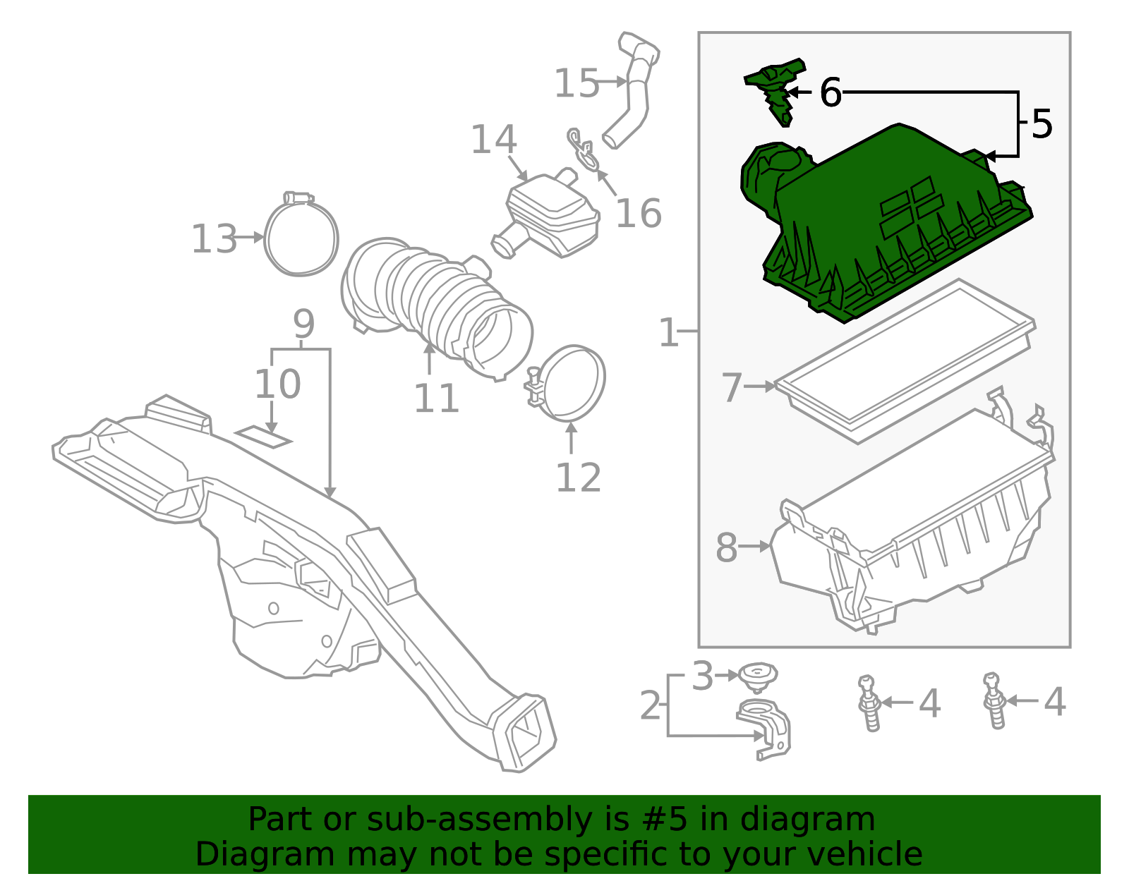 17705-F0240 - Air Cleaner Cover 2023-2025 Toyota | Longo Toyota Parts