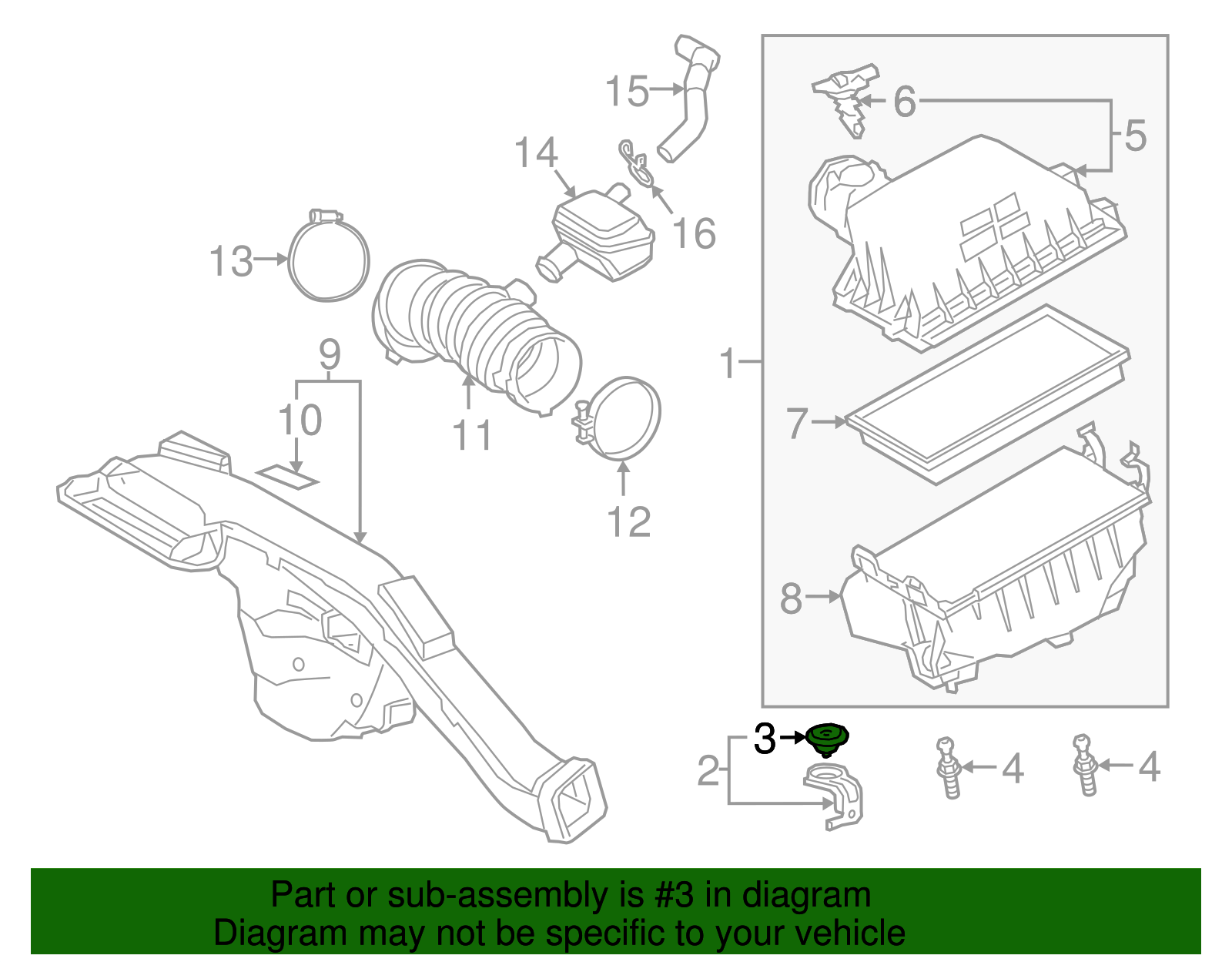 2018-2025 Toyota Air Cleaner Assembly Upper Insulator 17769-25020 ...