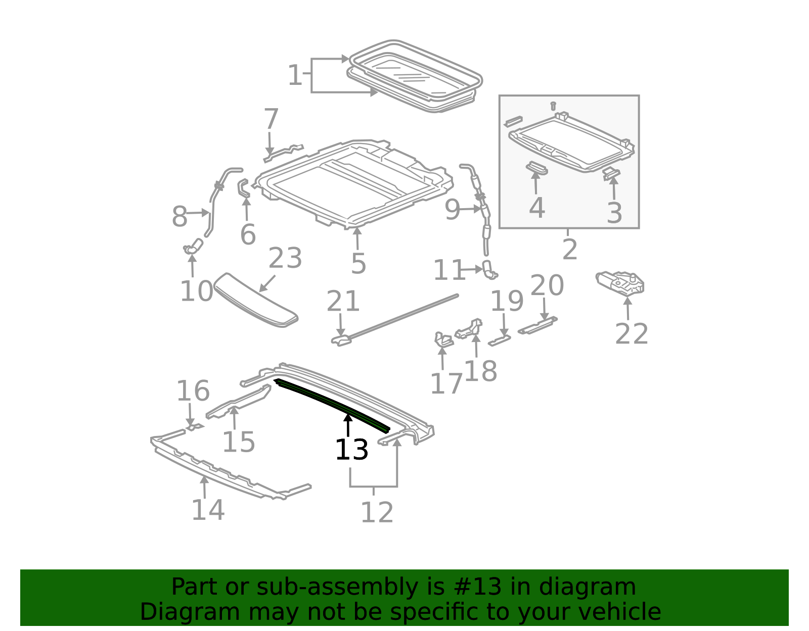 70243-SEP-A01 - 2004-2008 Acura TL - Seal, Drip | All Discount Parts Store