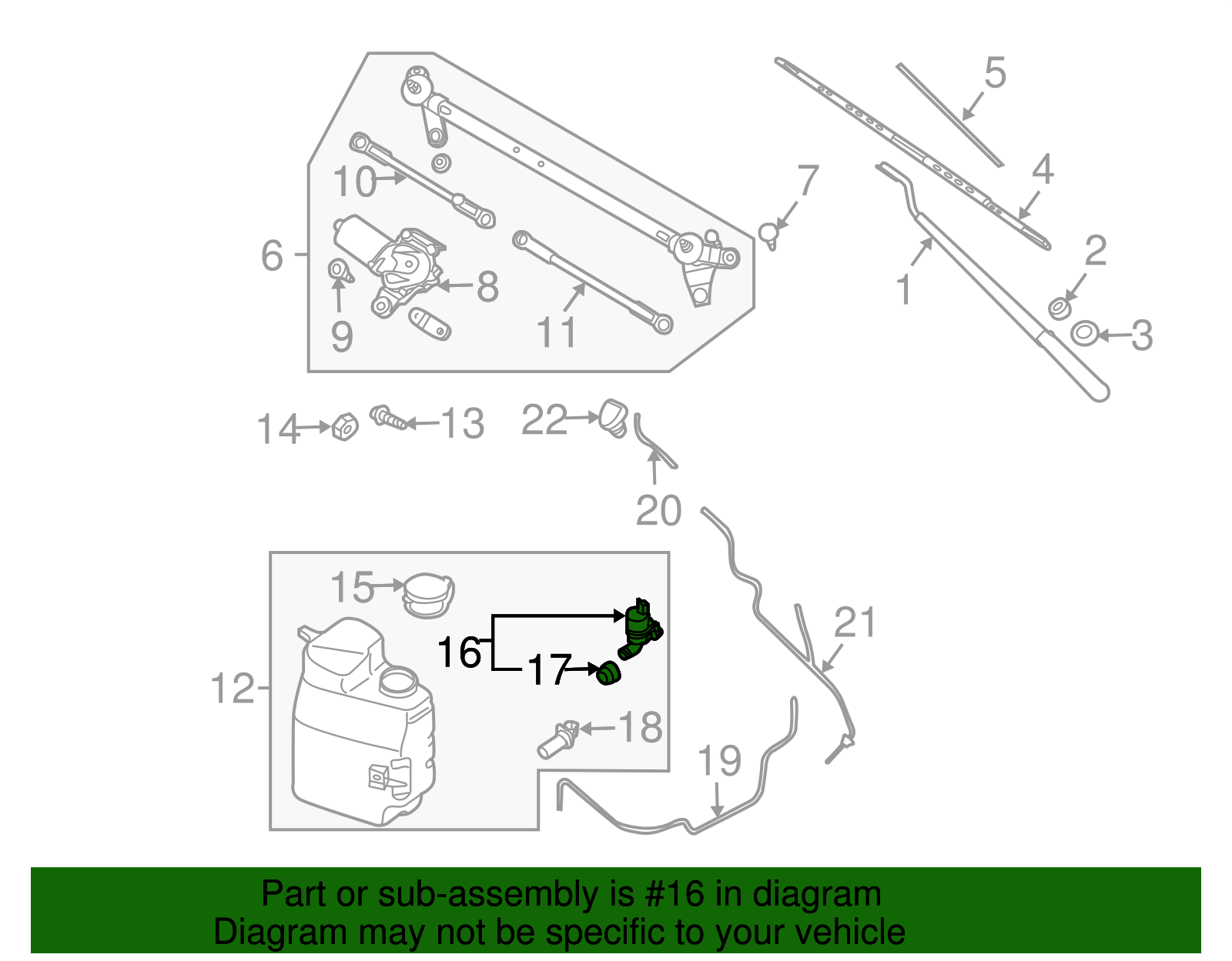 2004-2015 Nissan TITAN Washer Pump 28920-7S200 | Nissan Parts Central