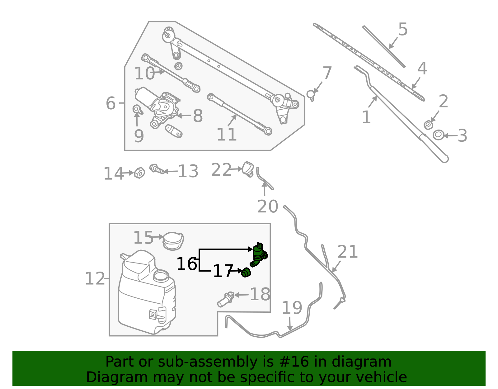 28920-7S200 - Washer Pump 2004-2015 Nissan TITAN | Nissan Wholesale Direct