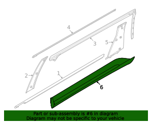 2022-2025 Kia Carnival Body Side Molding 87731-R0000BKL | OEM Parts Online