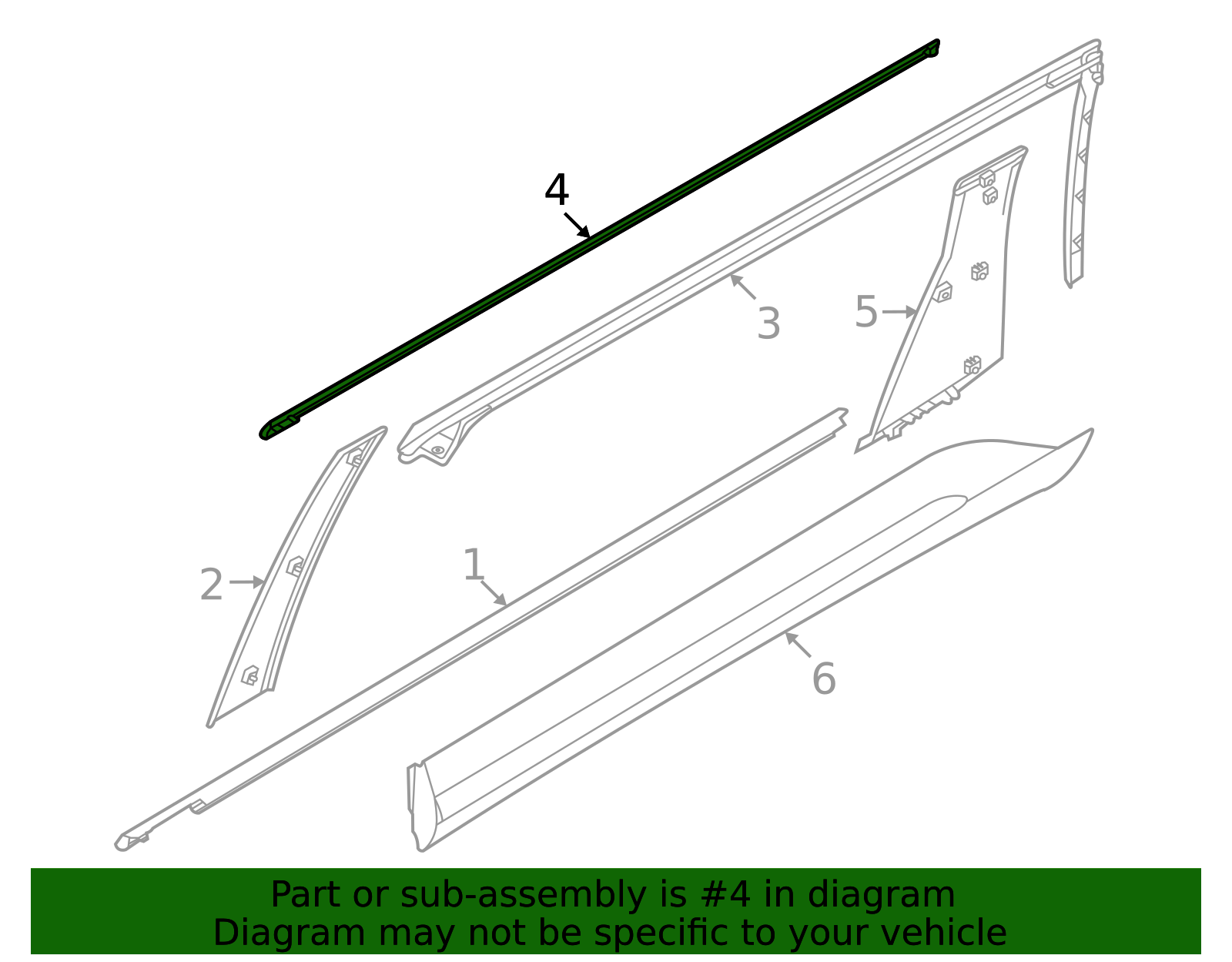 83860-R0000 - Upper Molding 2022-2026 Kia Carnival | Kia.Parts Store