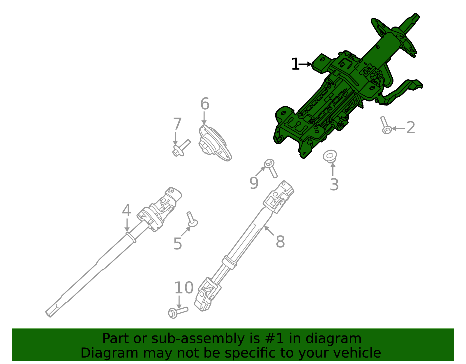 2021-2025 Ford F-150 Steering Column PL3Z-3C529-E | TascaParts.com