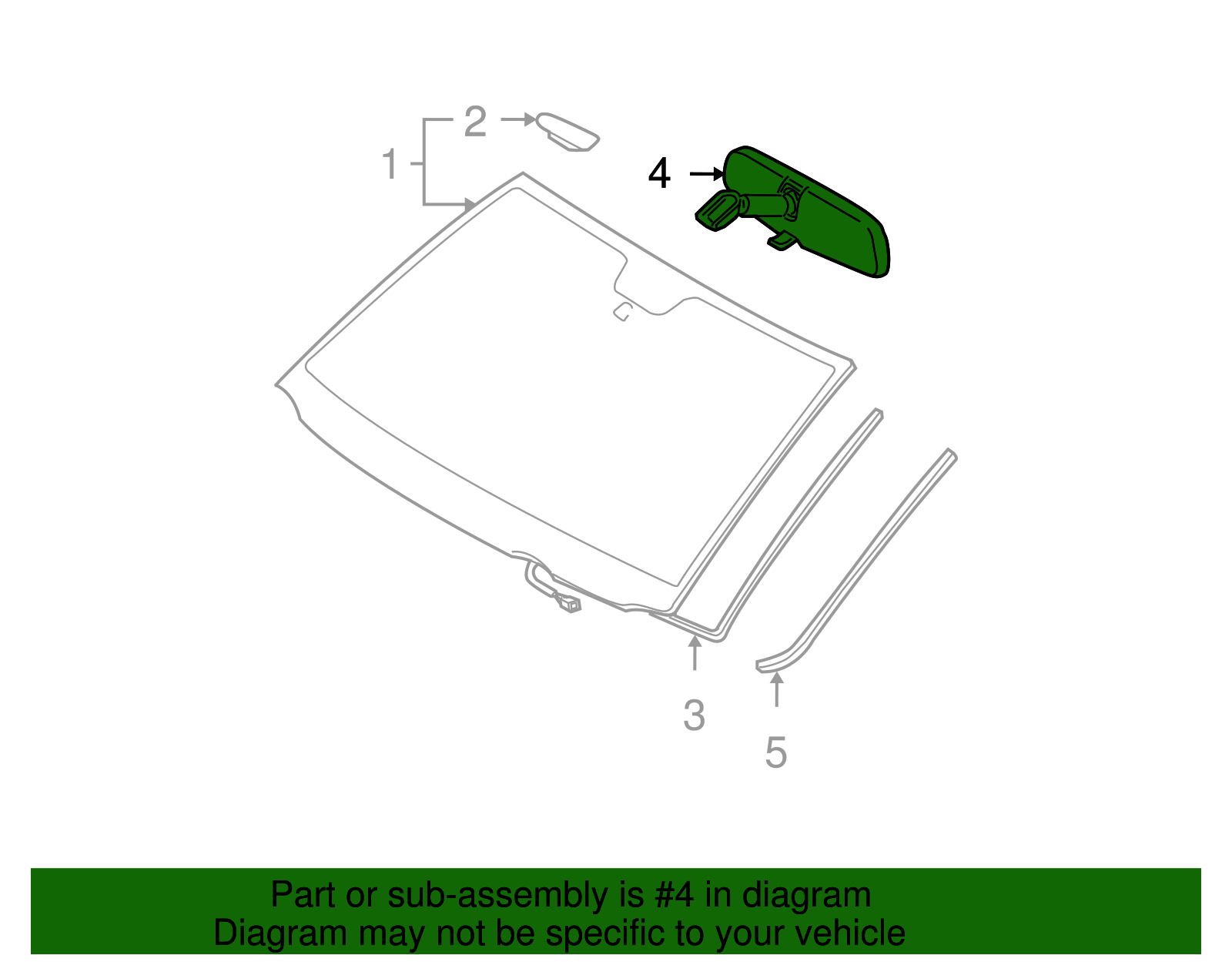 87810-0C020 - Interior Rear View Mirror - 2003-2010 Toyota | OEM ...