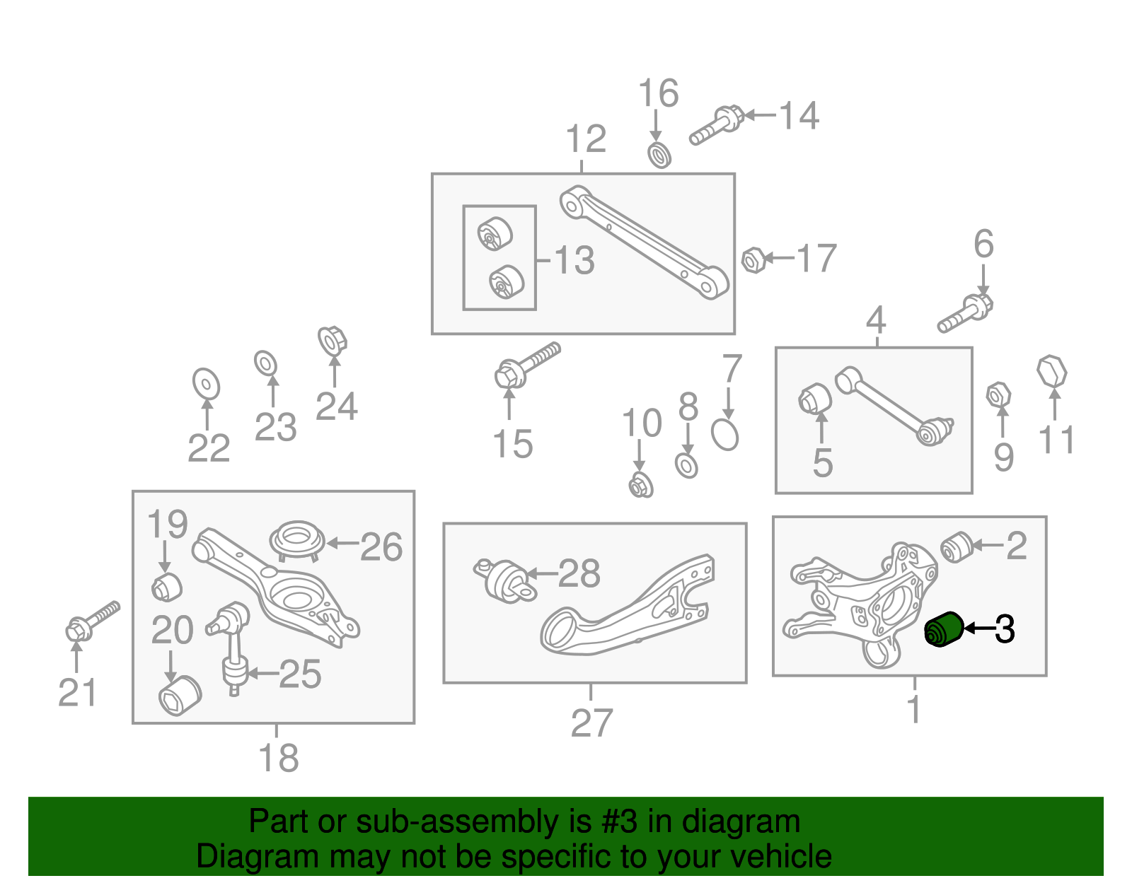 55257-2P000 - Kia Suspension Knuckle Bushing 2011-2016 Kia ...