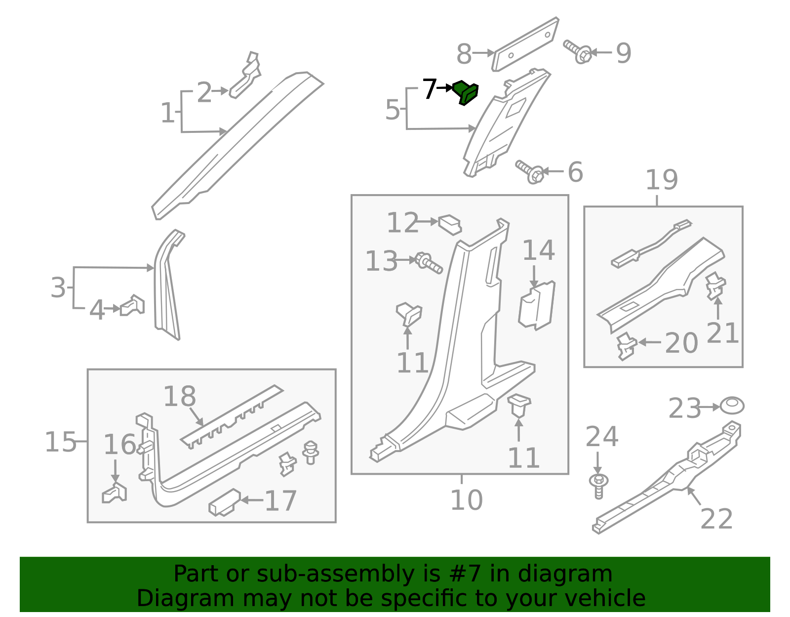 2013-2025 Ford Upper Center Pillar Trim Retainer Clip W714113-S424 ...