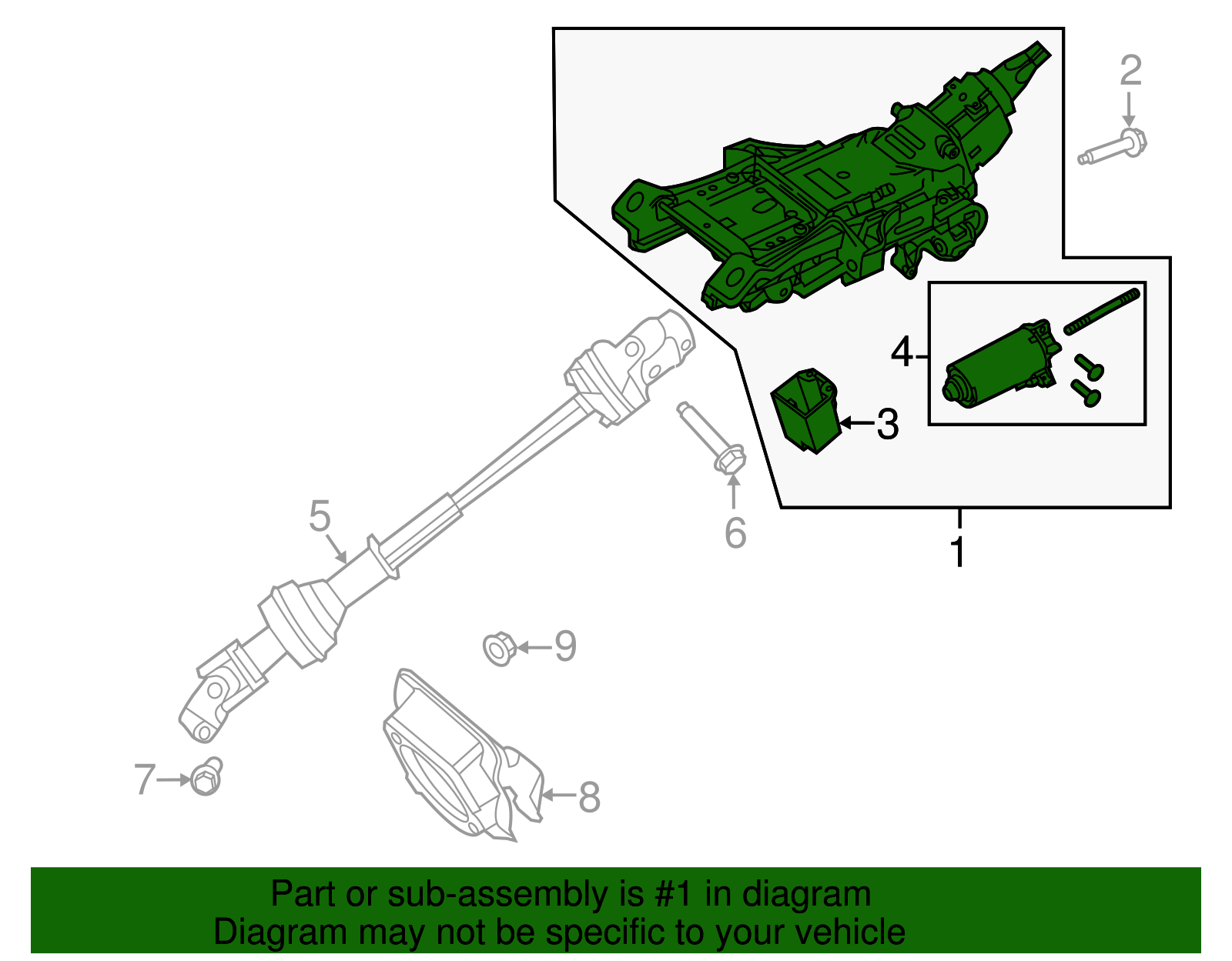 DB5Z-3C529-R - Steering Column 2013-2019 Ford | Ford Parts Direct