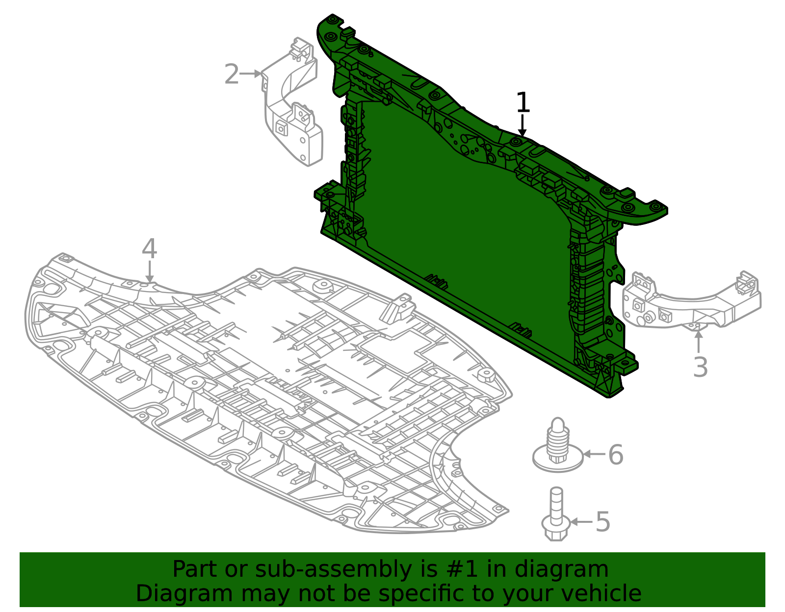 64101-AO000 - Radiator Support 2023-2025 Kia Niro EV | Kia.Parts Store