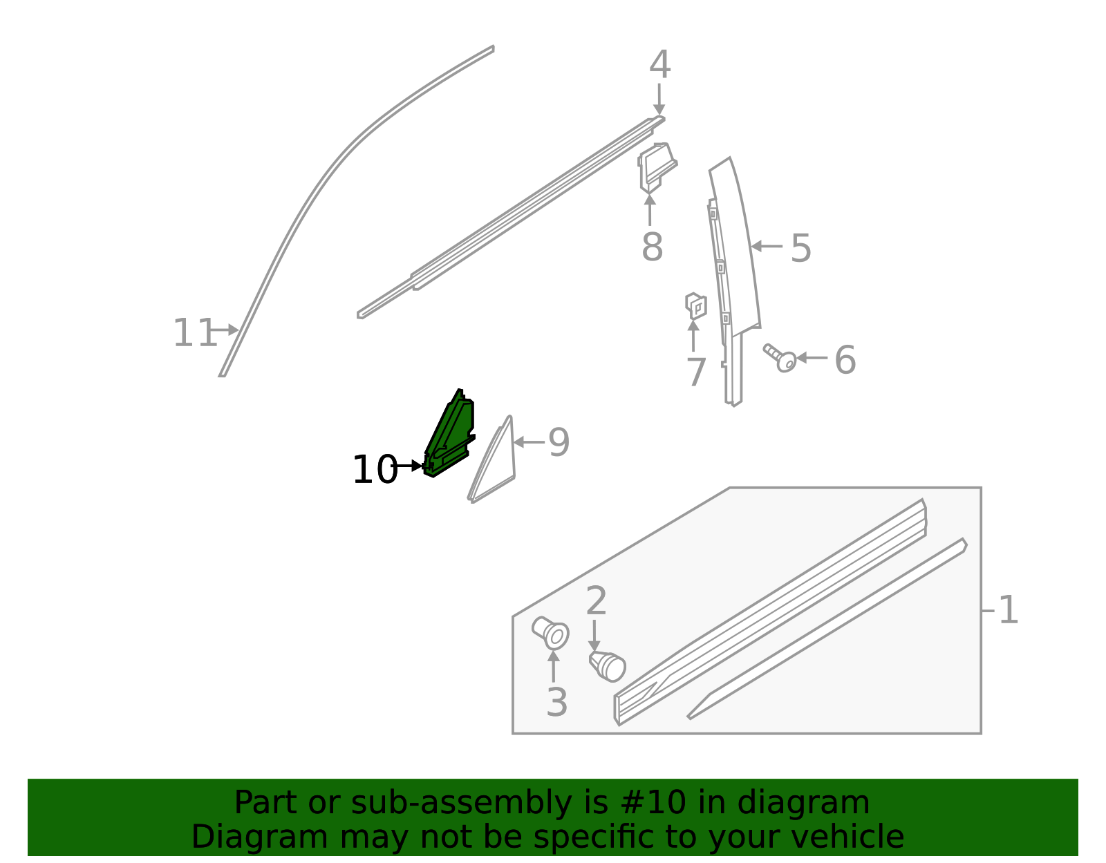 2019-2025 Audi Q3 Corner Trim Seal 83A-867-368-A | Genuine Audi Parts