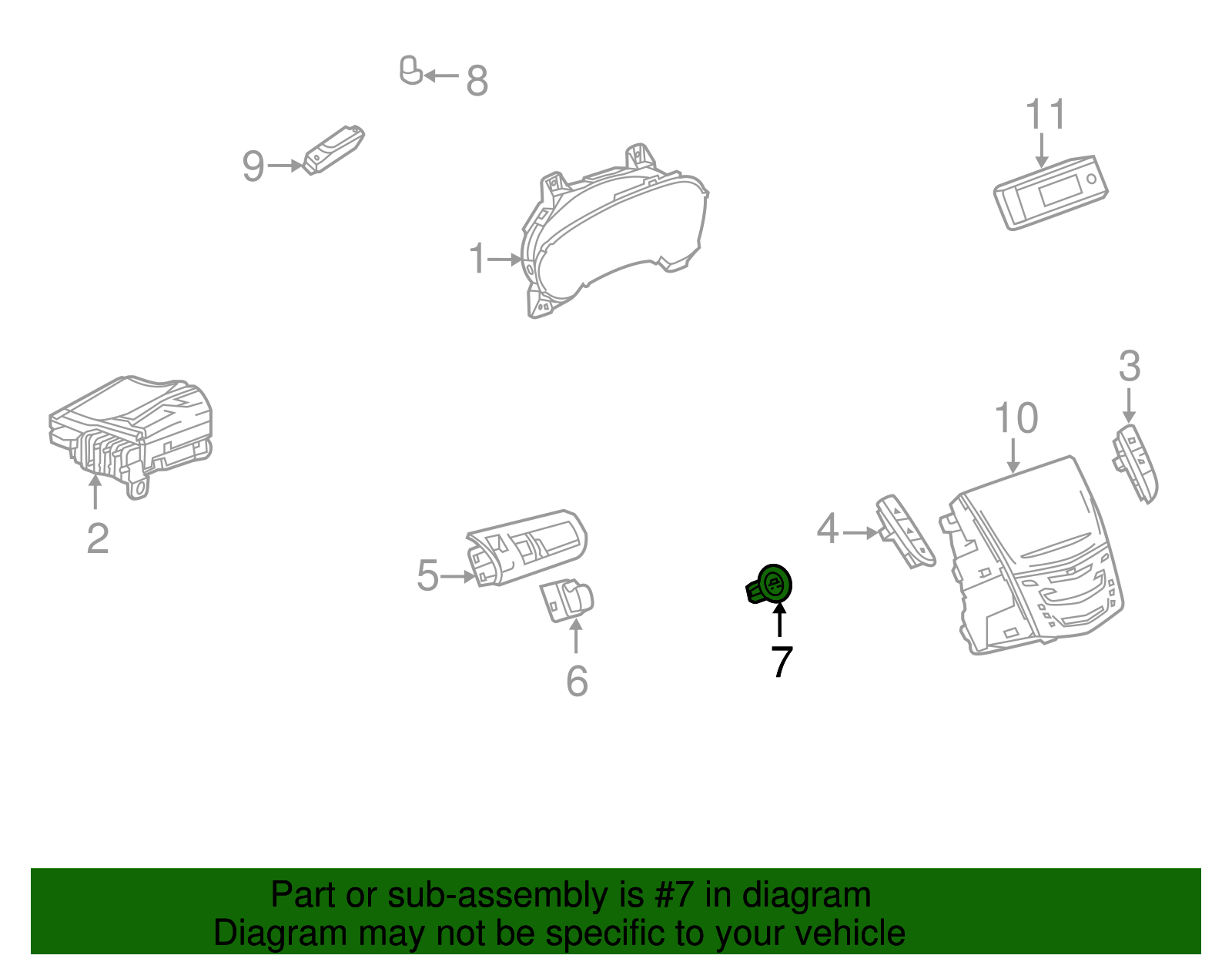 2014-2019 Cadillac XTS Black On/Off Vehicle Switch 84576177 | Capital ...
