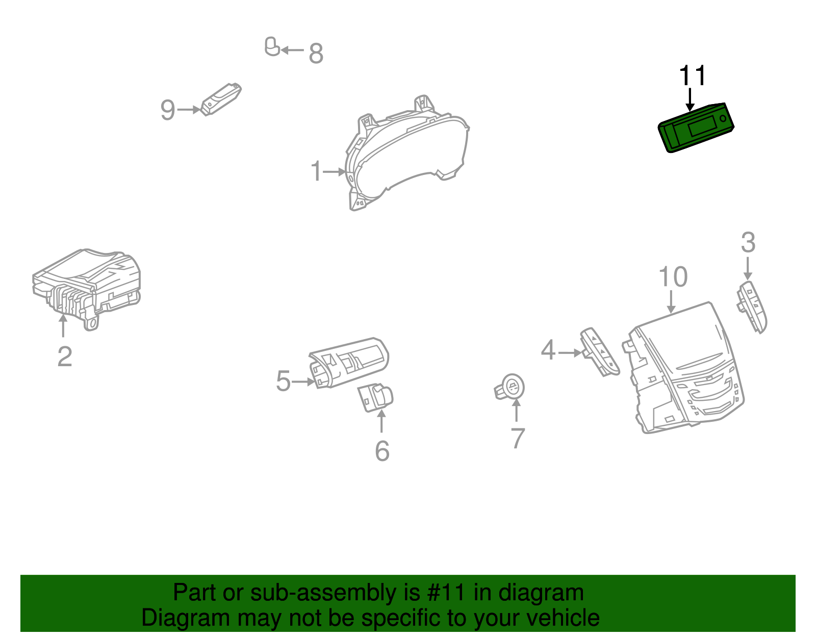 2014 Cadillac XTS Heating and Air Conditioning Remote Control Assembly ...