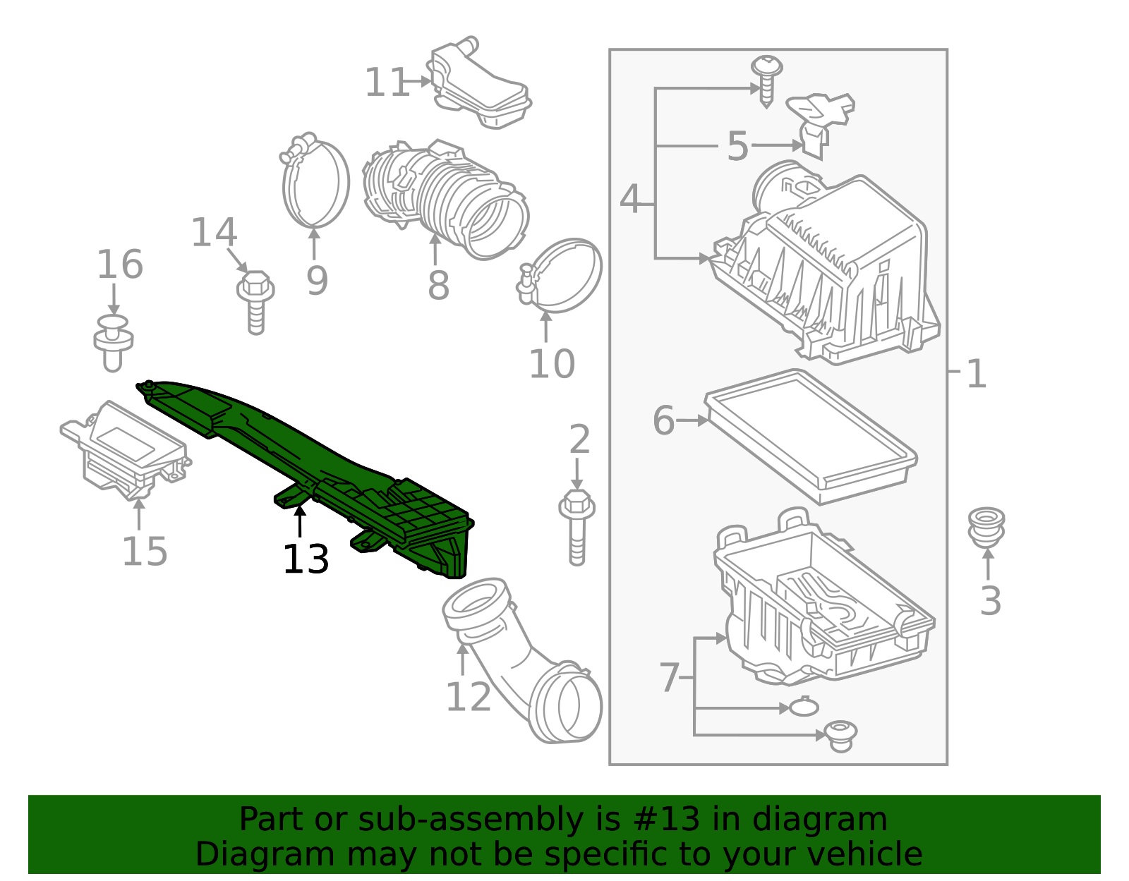2023-2025 Toyota Corolla Engine Air Intake Hose 17751-24050 | Toyota ...