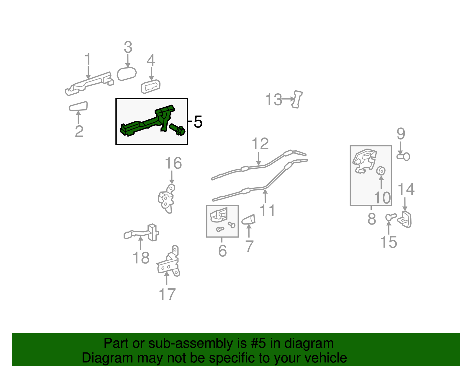 2007-2011 Toyota Camry Handle Base 69202-06040 | Toyota Parts Center