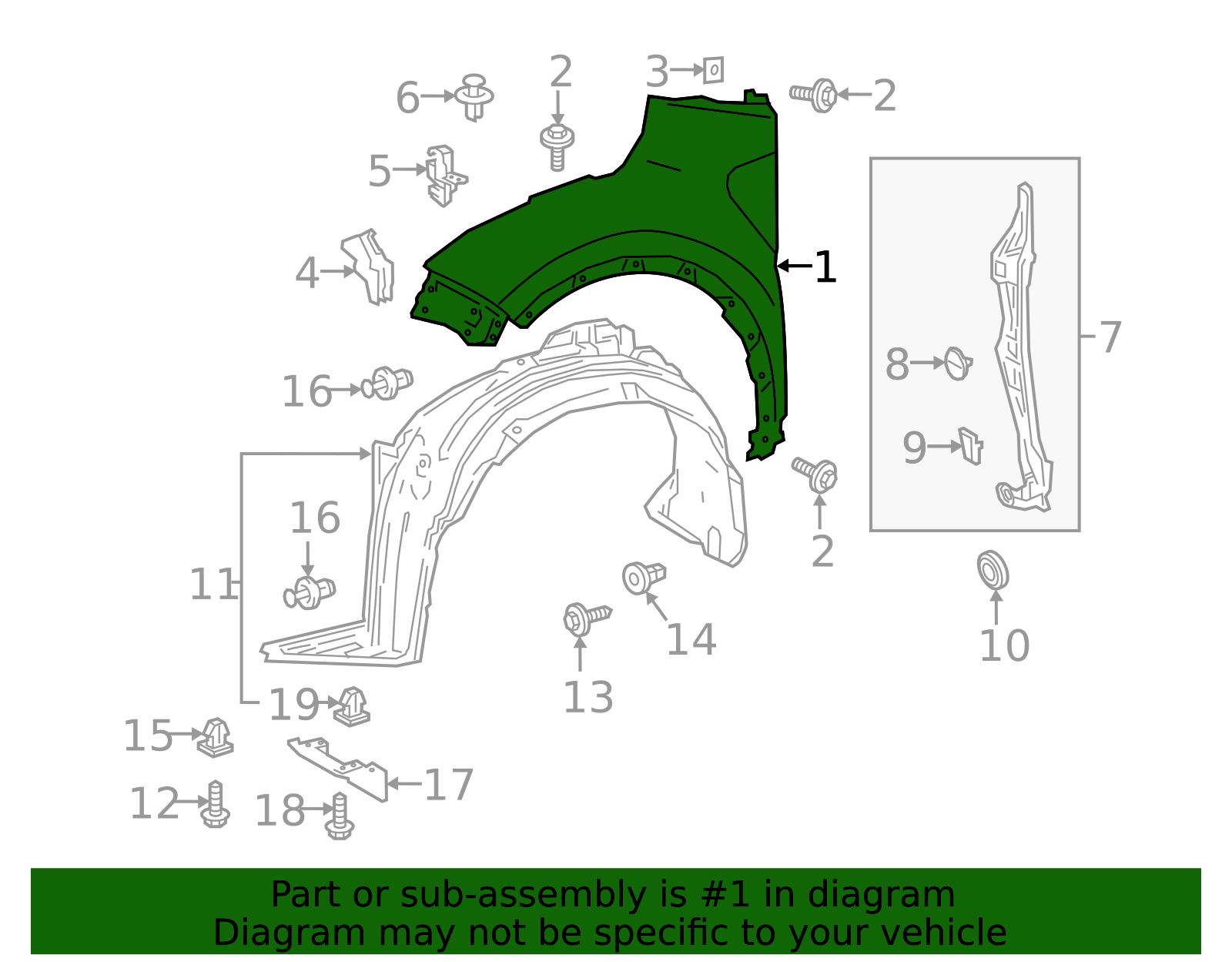 53801-F4010 - Fender 2018-2022 Toyota C-HR | Bam Wholesale Parts