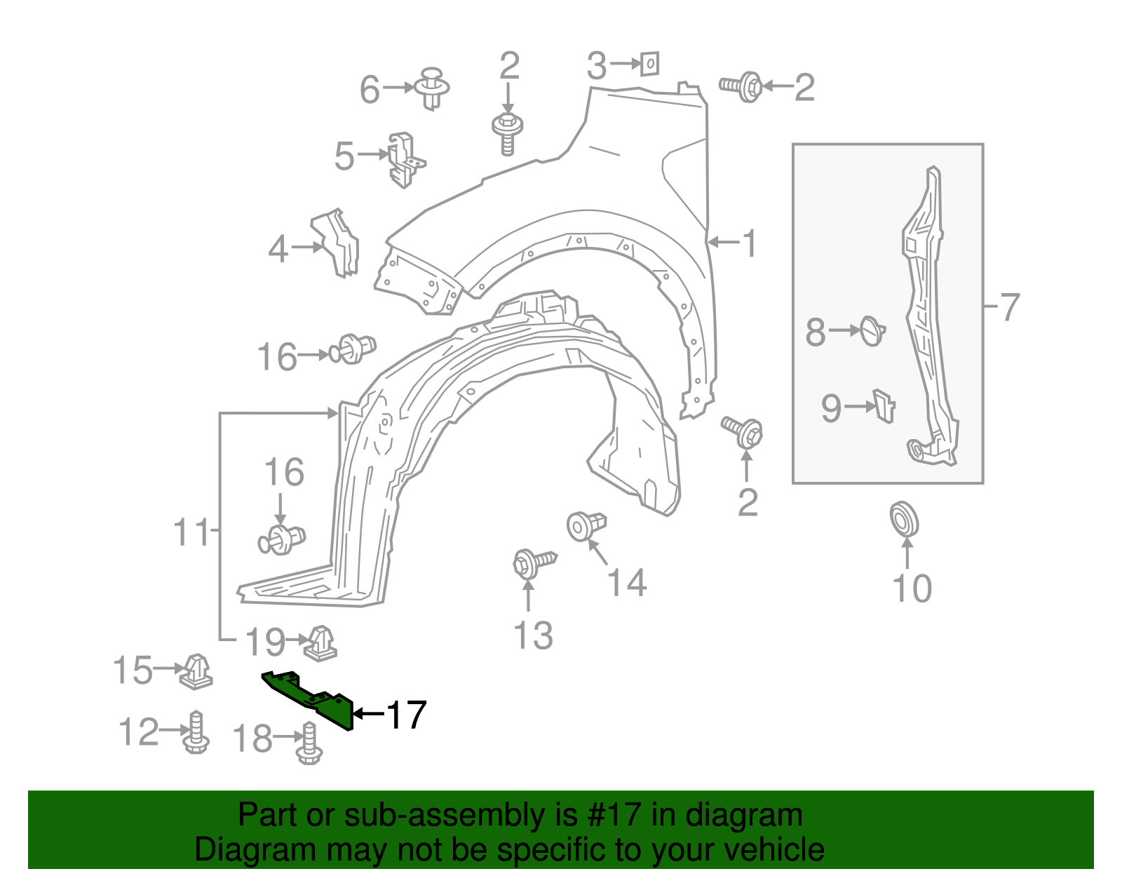 2018-2022 Toyota C-HR Deflector 53851-F4020 | OEM Parts Online