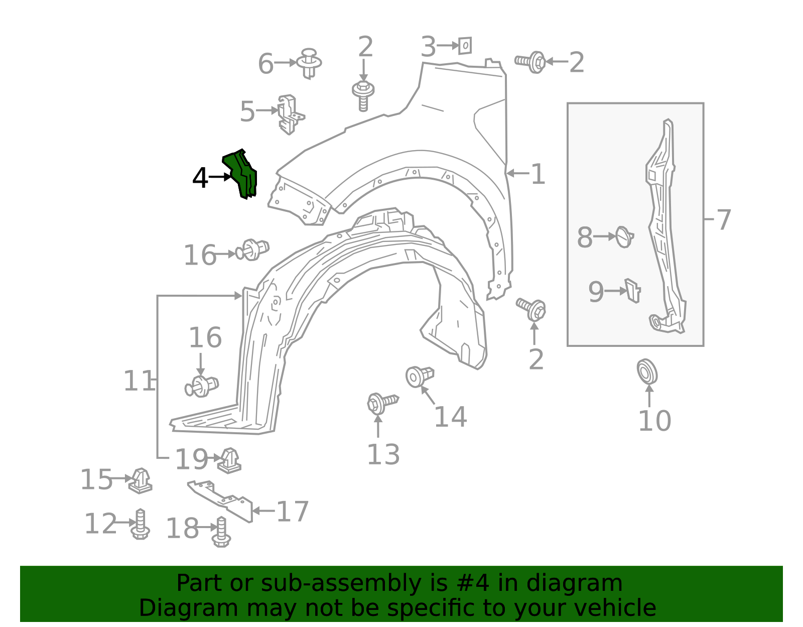 53155-F4010 - Fender Seal Bam Wholesale Parts