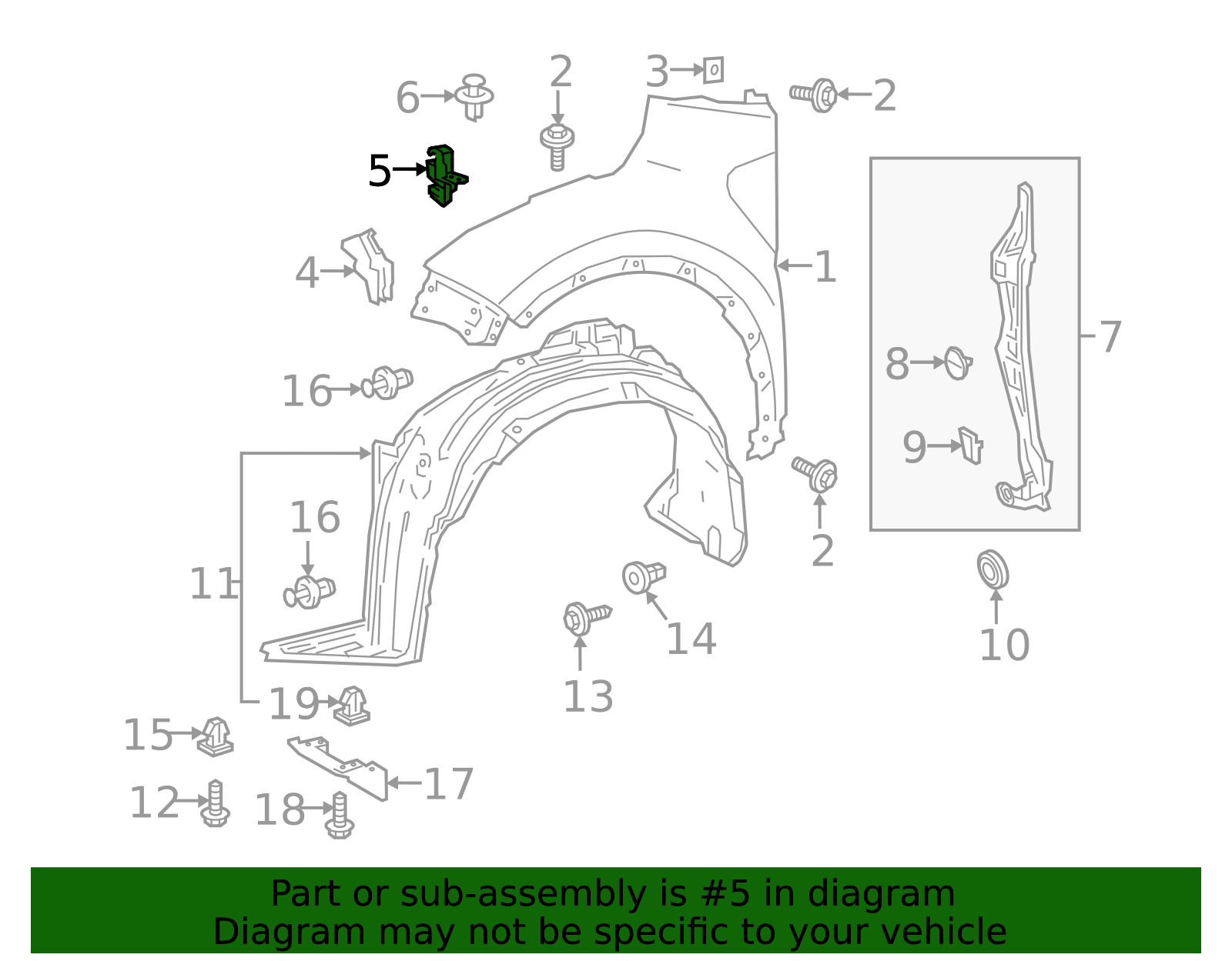 53153-F4010 - Rear Seal 2018-2022 Toyota C-HR | Toyota San Diego Parts