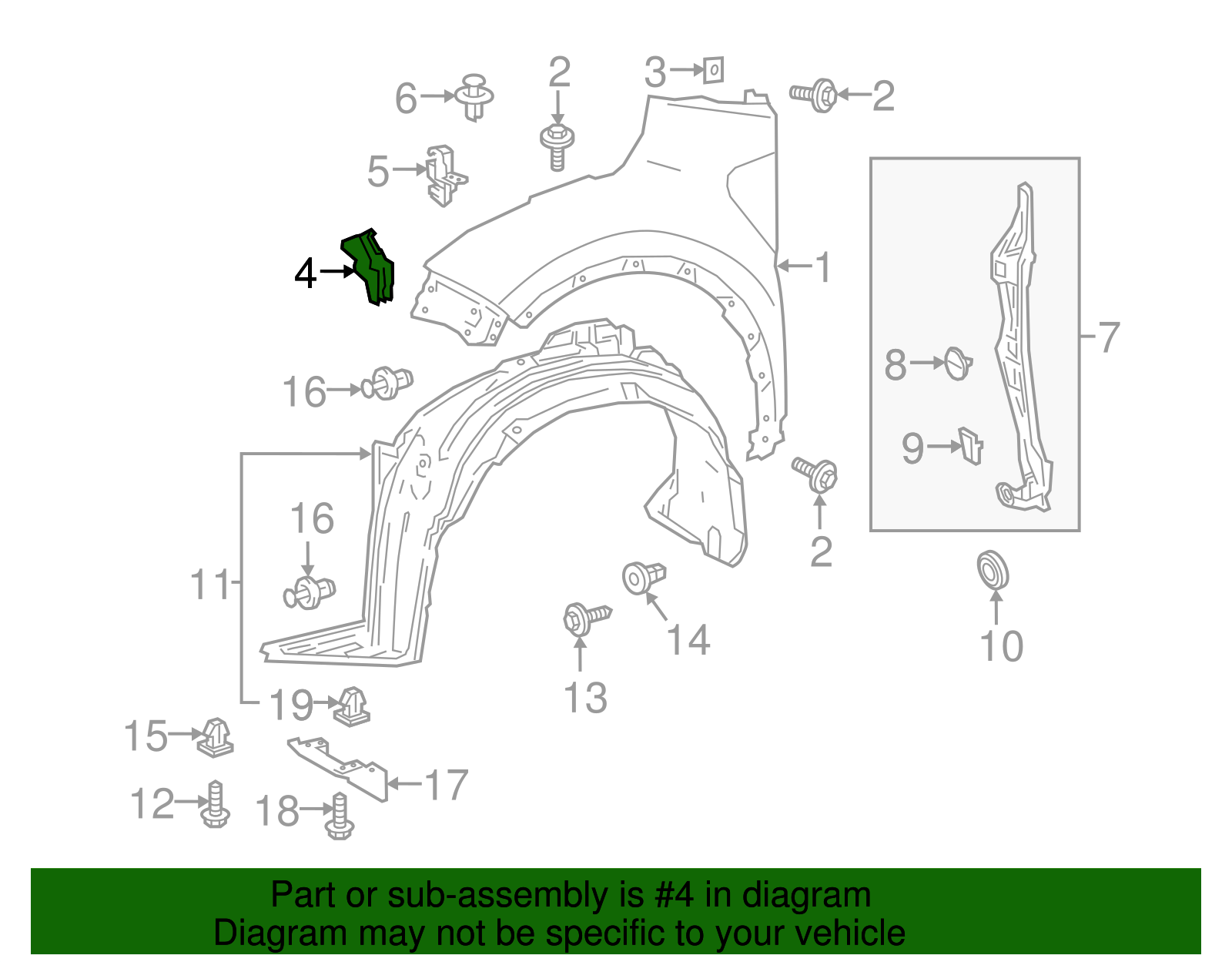 53156-F4010 - 2018-2022 Toyota C-HR - Upper Seal | Nucar Toyota of ...