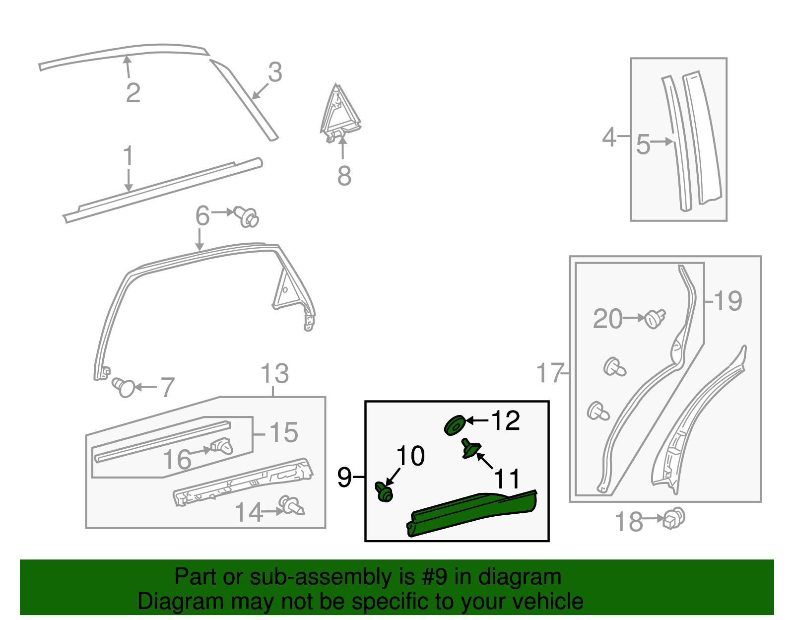 75075-0E010 - Lower Molding 2010-2015 Lexus RX350 | Lexus of Stevens ...