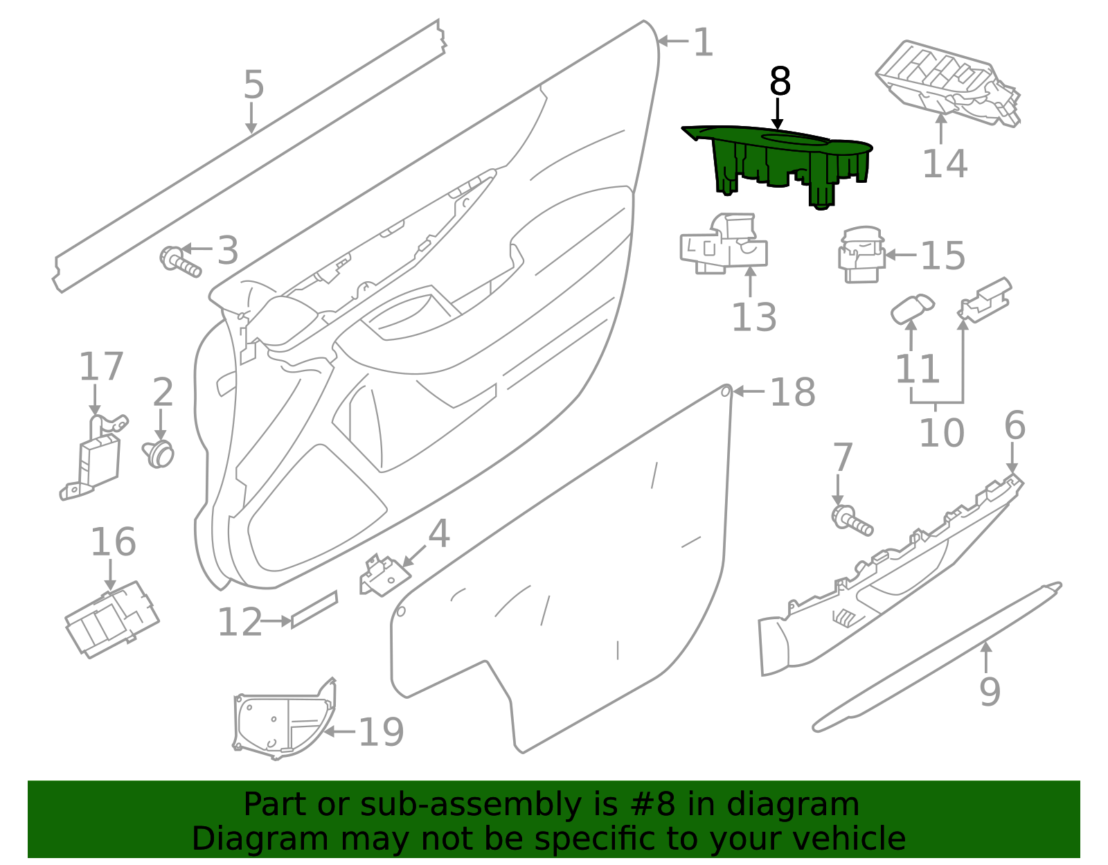 83472FL010 - 2017-2024 Subaru - Door Switch Trim Panel | OEM Subaru ...