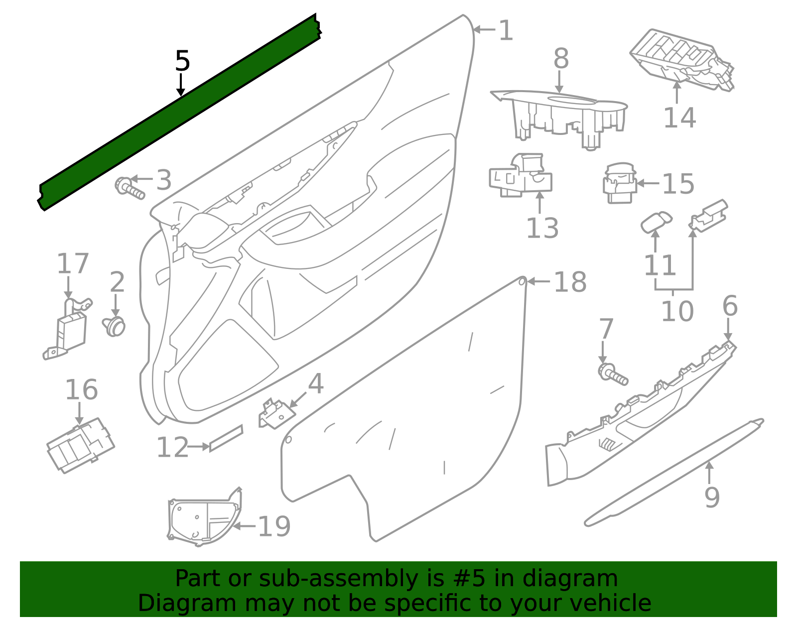 2020-2025 Subaru Belt Weather-Strip 61282AN000 | Subaru Parts Store
