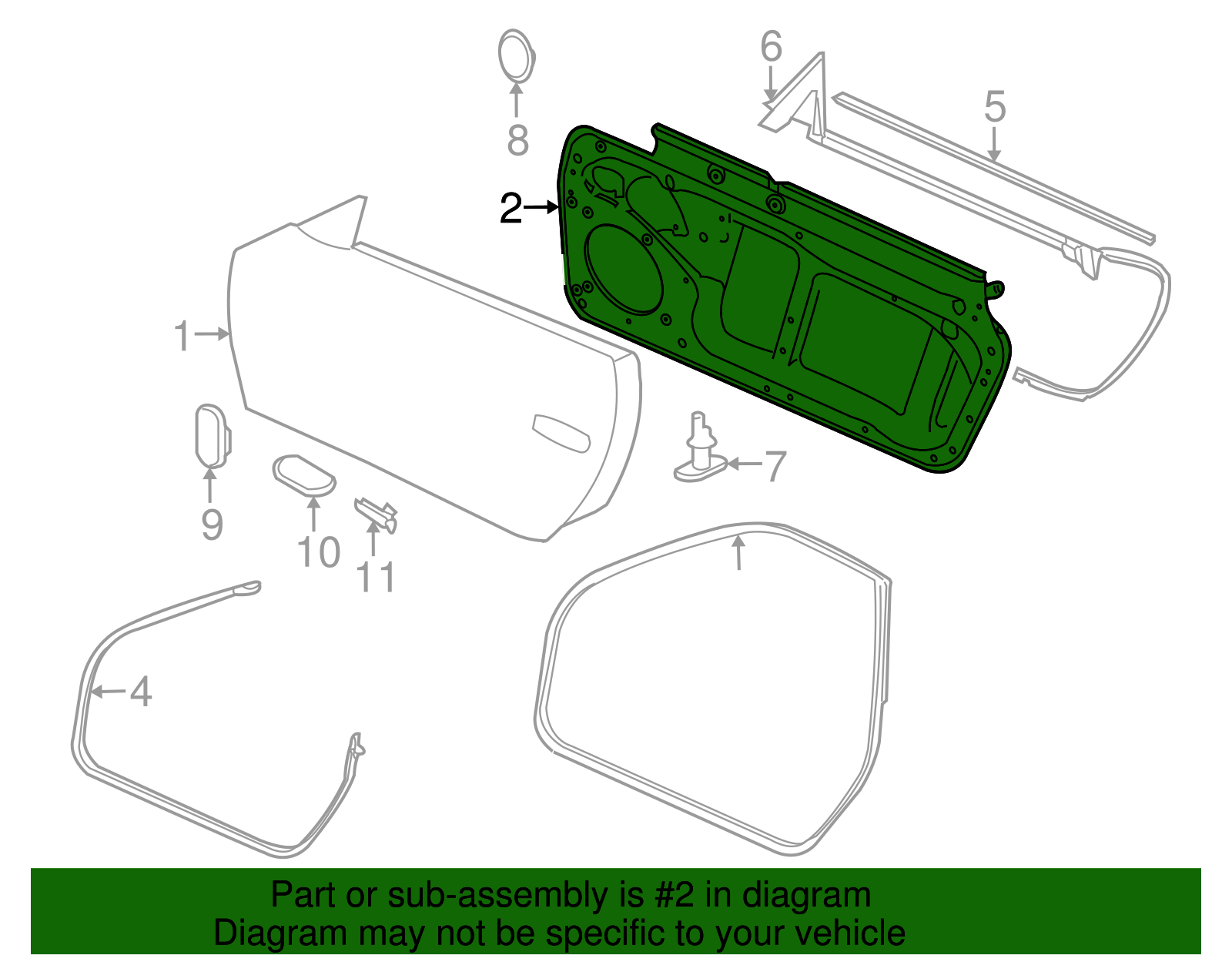 2005-2012 Porsche Door Trim Panel 997-555-201-05-FSC | Sunset Porsche Parts