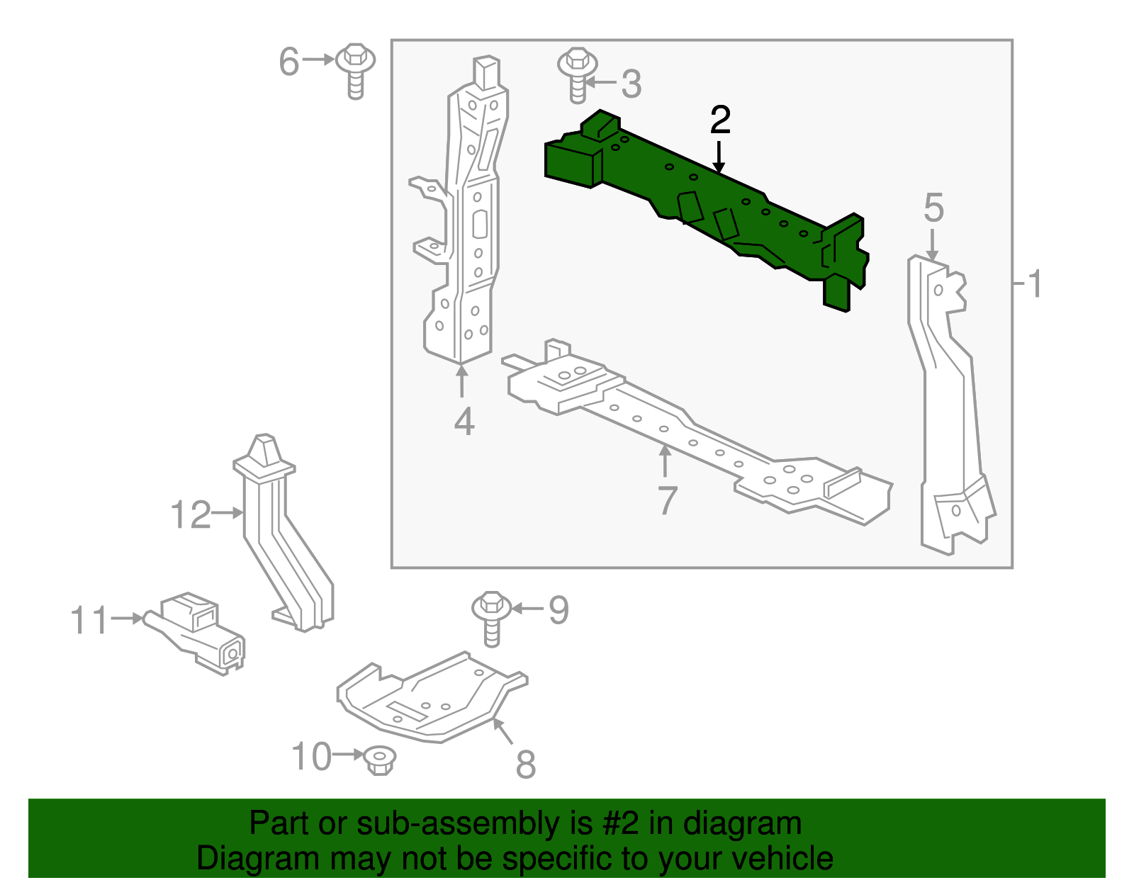 04602-T7W-A50ZZ - 2019-2022 Honda HR-V - Frame Set Front Bulkhead (Upper) | Genuine Honda Parts