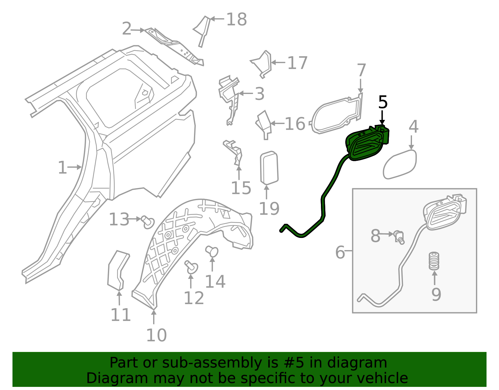 2013-2022 Land Rover Range Rover Fuel Pocket LR077691 | OEM Parts Online