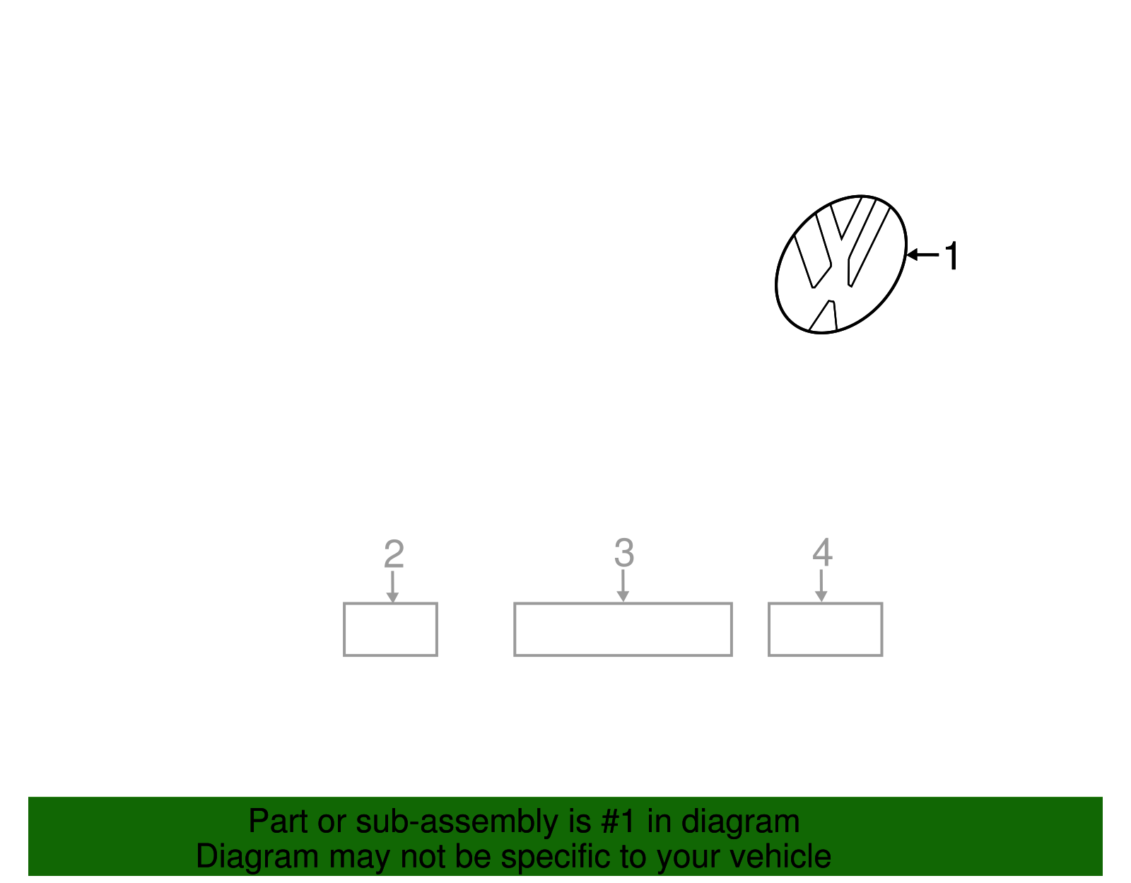 2013-2017 Volkswagen CC Emblem 3AE-853-617-FXC | OEM Parts Online