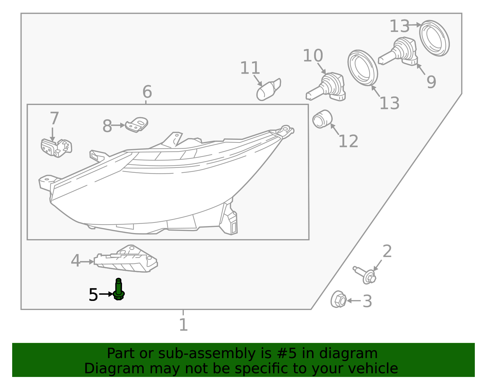 2017-2023 Nissan Lamp Bracket Bolt 97197-1LB1A | TascaParts.com