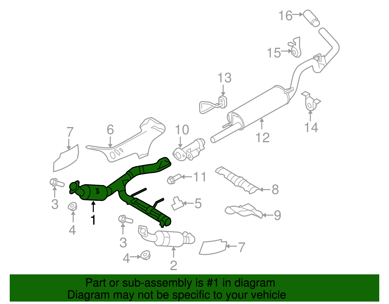 2009 Ford F-150 Catalytic Converter 9L3Z-5E212-E | OEM Parts Online