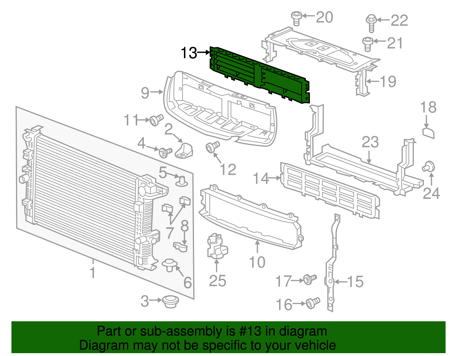 2016-2020 Buick Envision Front Bumper Shutter 84095662 | Capital Chevy ...