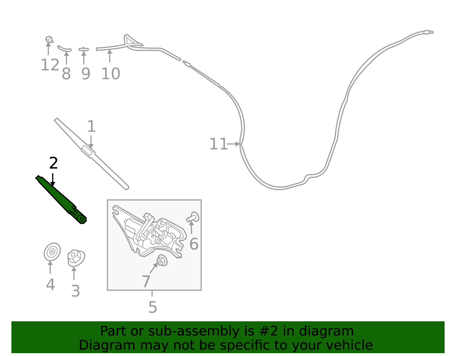 98820-N9000 - High-Quality Back Glass Wiper Arm for 2021-2024 Hyundai ...
