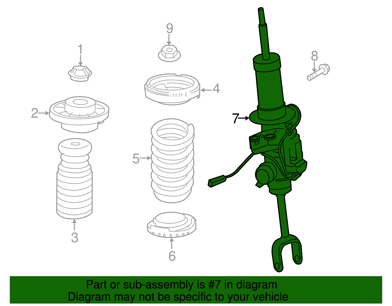 37-11-6-863-147 - Suspension Strut - 2013-2015 BMW | BMW Parts Exchange