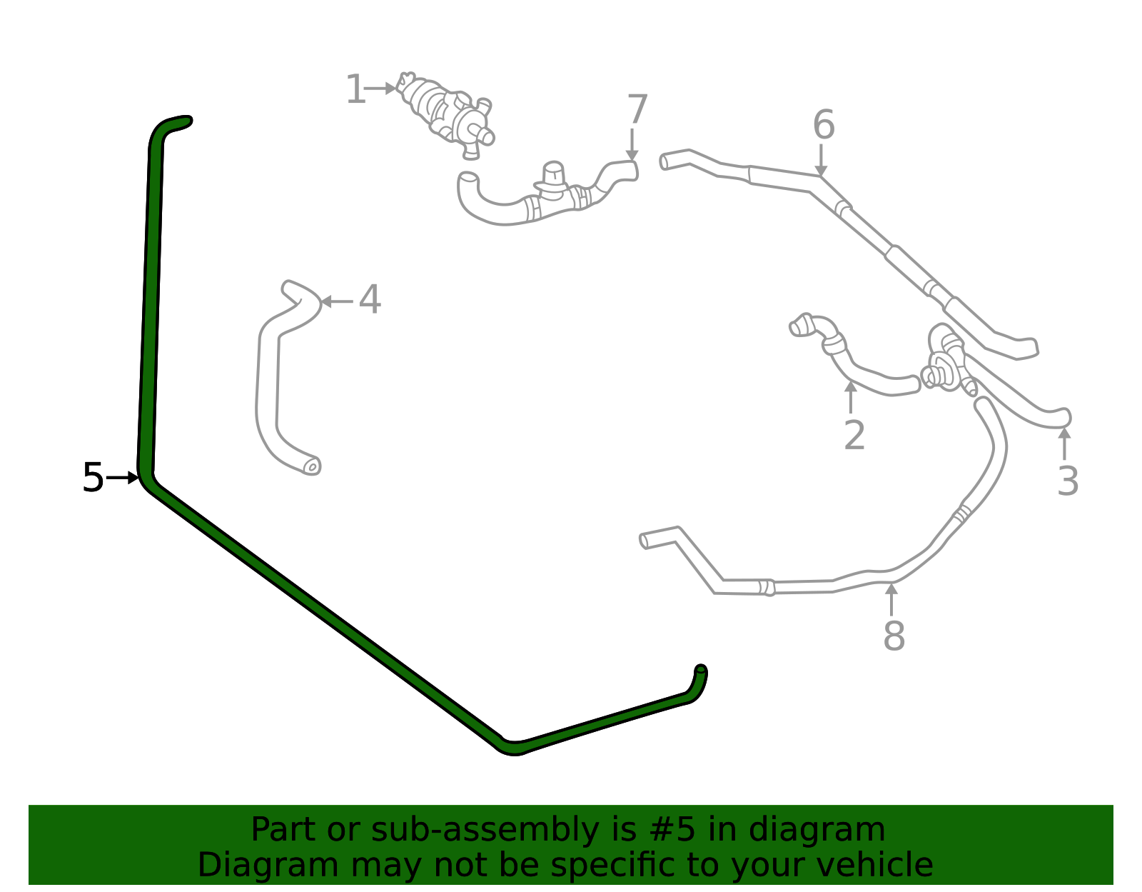 Coolant Hose - Reliable OEM Engine Cooling 203-830-09-96 | AutoNation Parts