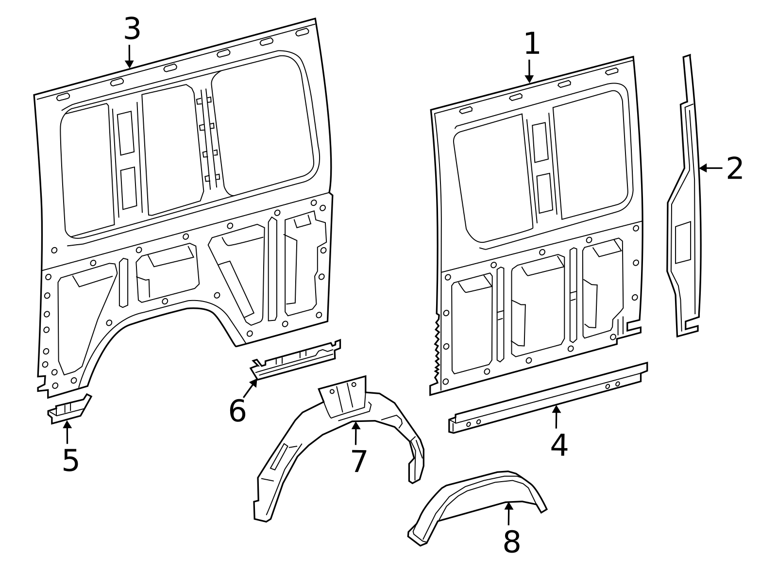 906-616-02-75 - Wheelhouse Panel 2010-2024 Mercedes-Benz | Mercedes ...