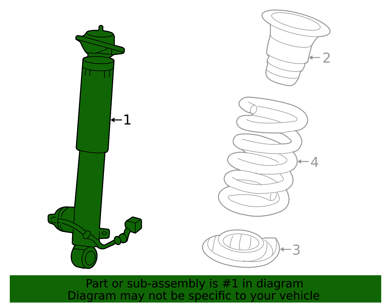 22856938 - Premium Monotube Rear Shock Absorber 2010-2016 Cadillac SRX ...