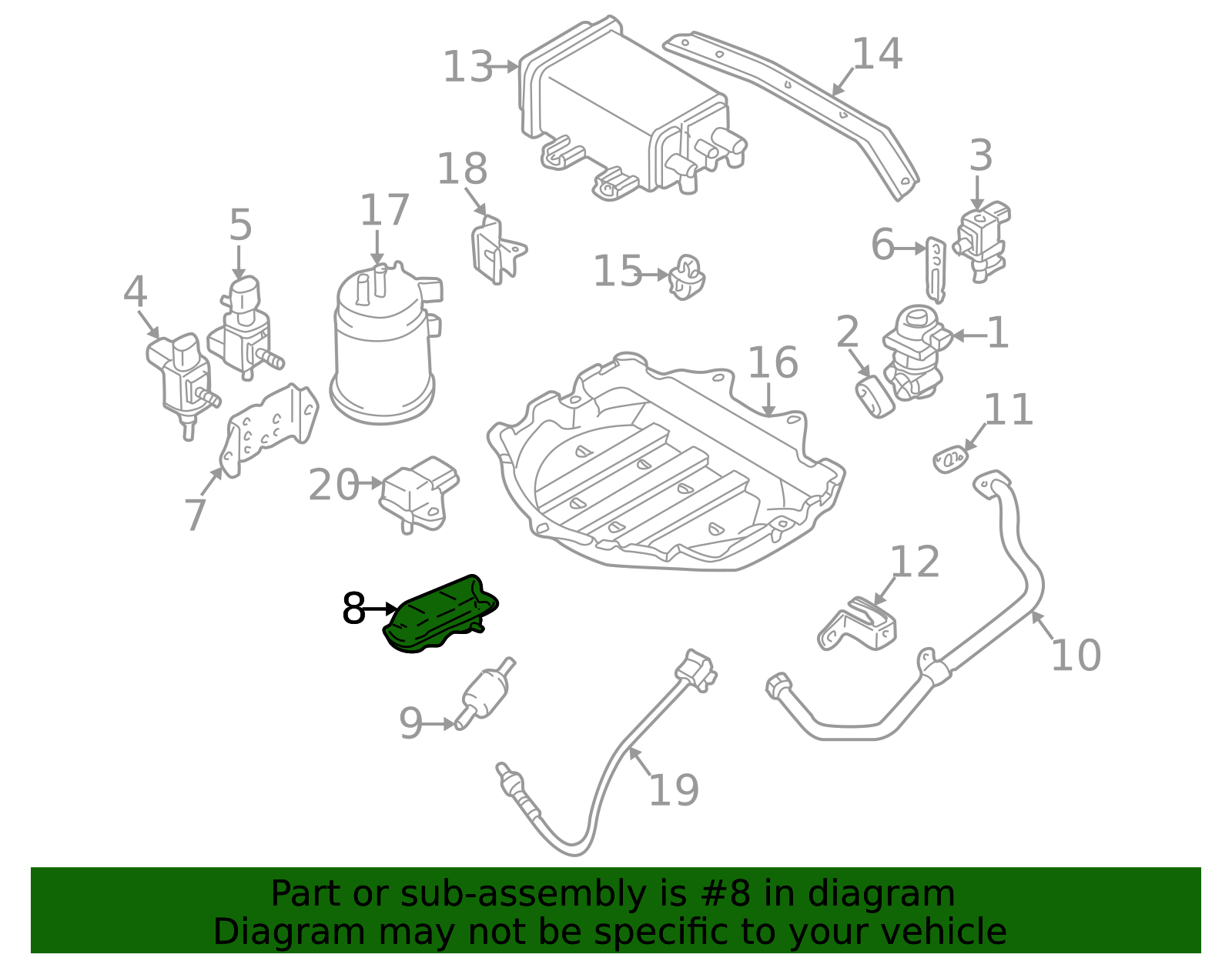 KL02-20-339 - Vacuum Container 1999-2000 Mazda Protege | MazdaParts.US ...