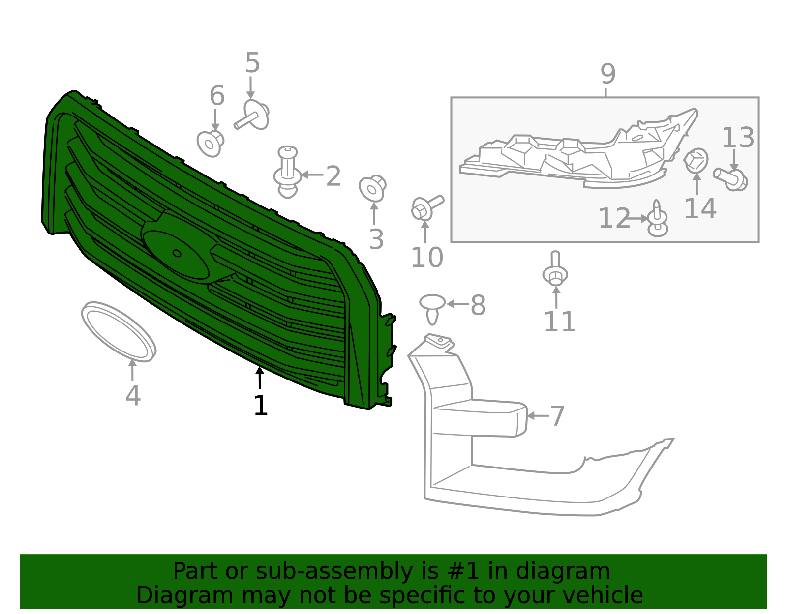 2015-2017 Ford F-150 Grille FL3Z-8200-EA | OEM Parts Online