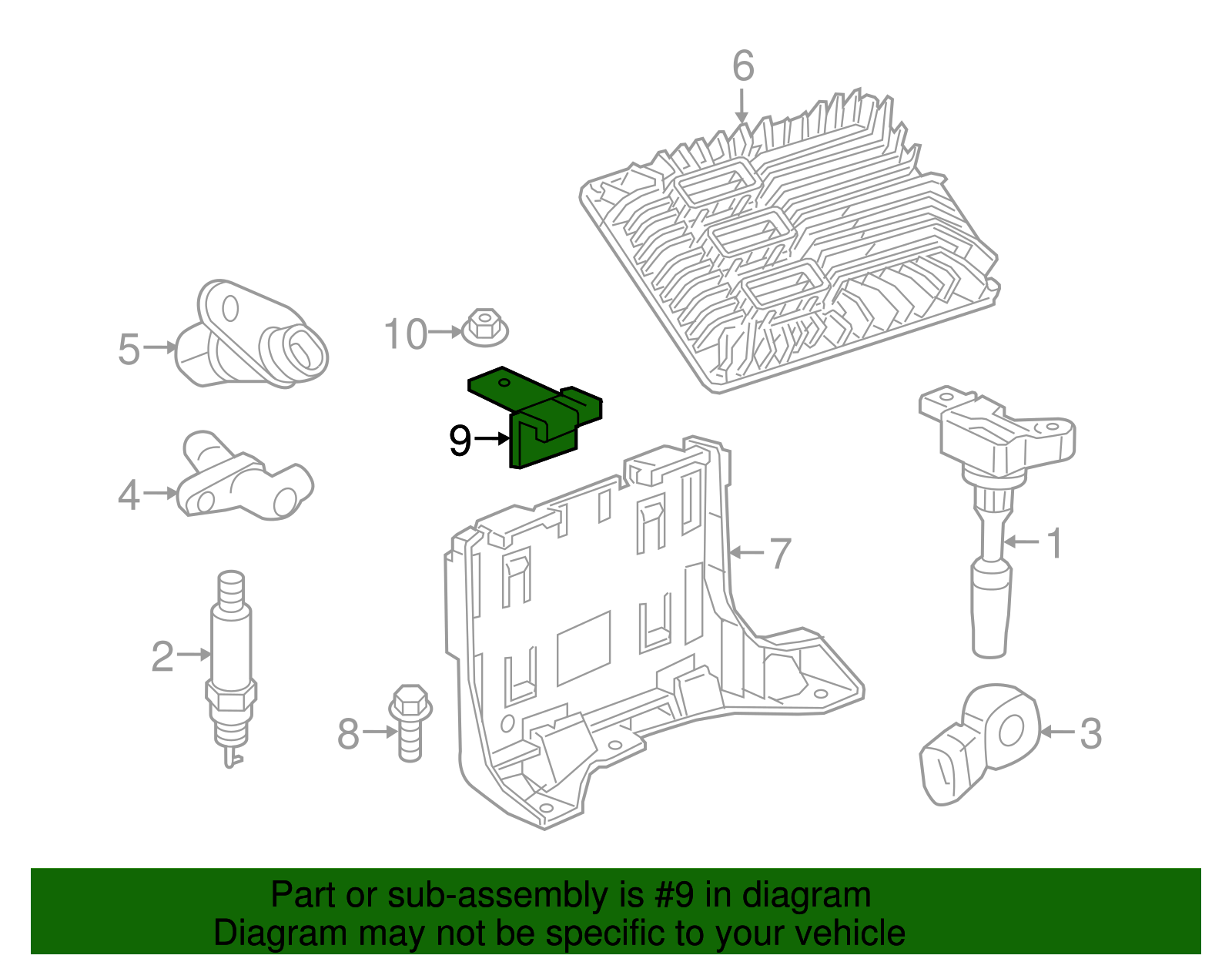 2016-2020 Cadillac CT6 Engine Control Module Bracket 23433366 | Capital ...