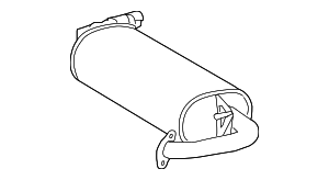 17430-0D540 - Muffler & Pipe 2009-2013 Toyota Matrix | Bam Wholesale Parts