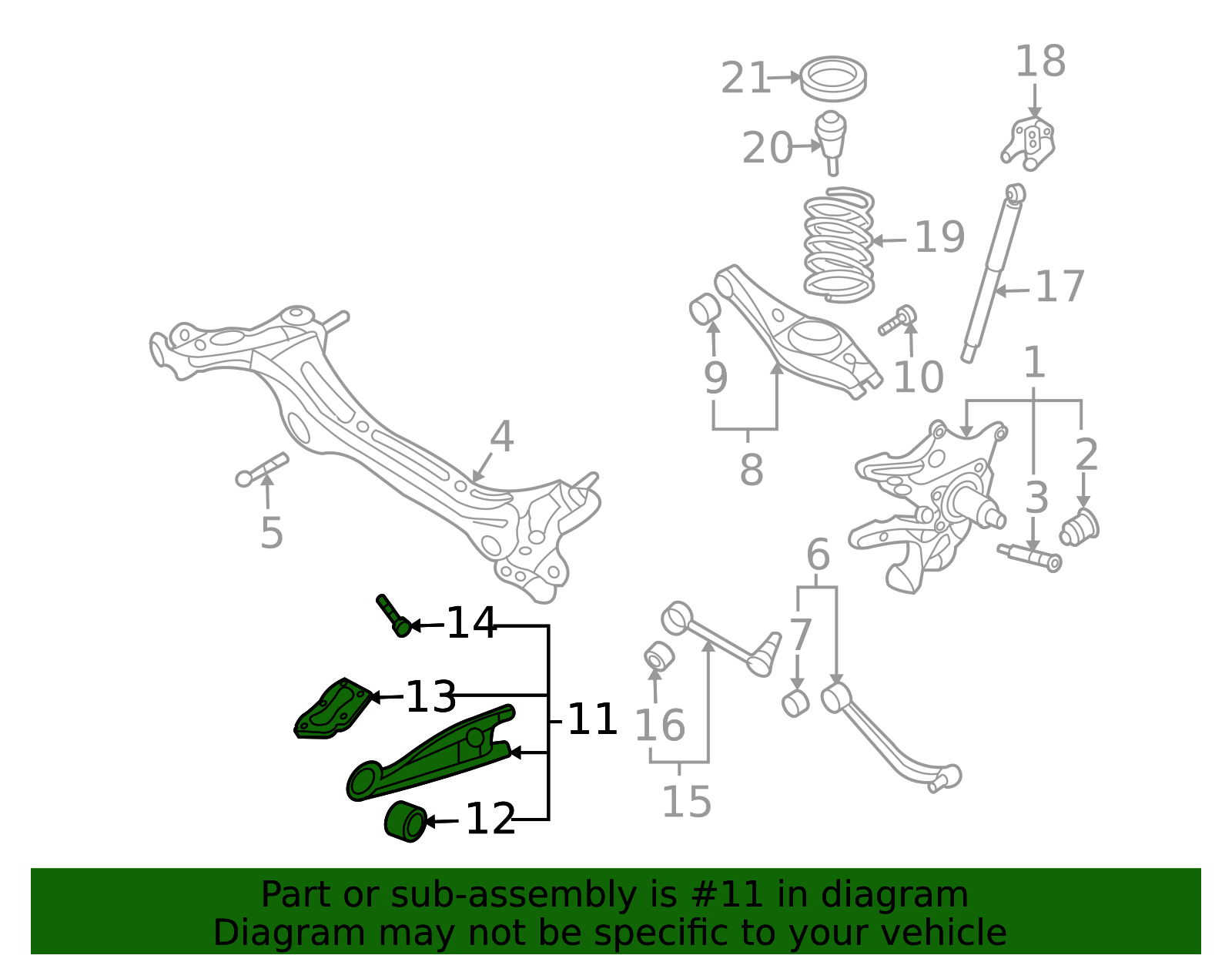 2007-2008 Hyundai Entourage Trailing Arm 55100-4D000 | QuirkParts