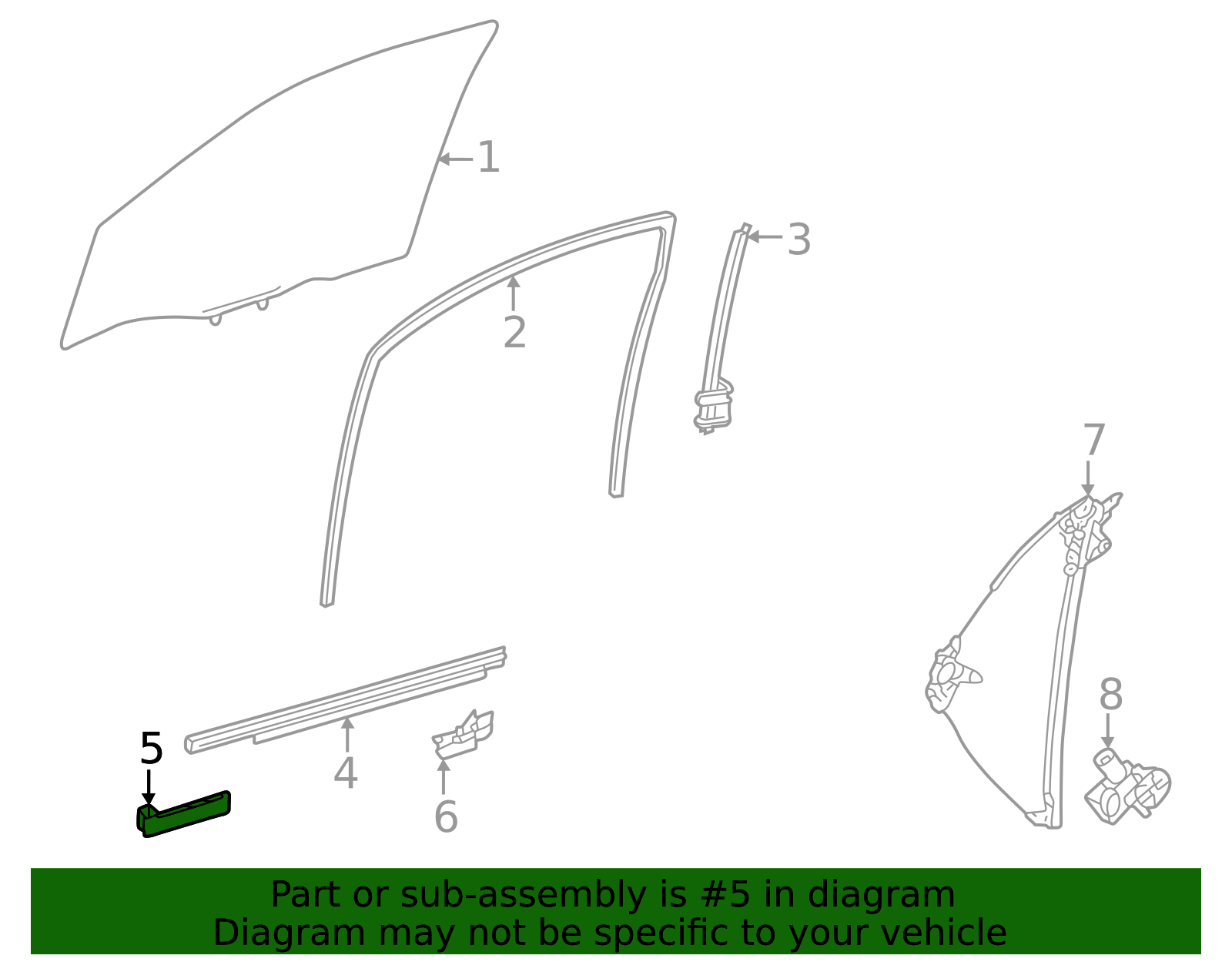 2024-2025 Toyota Tacoma Belt Weather-Strip Front Seal 68193-AK010 ...