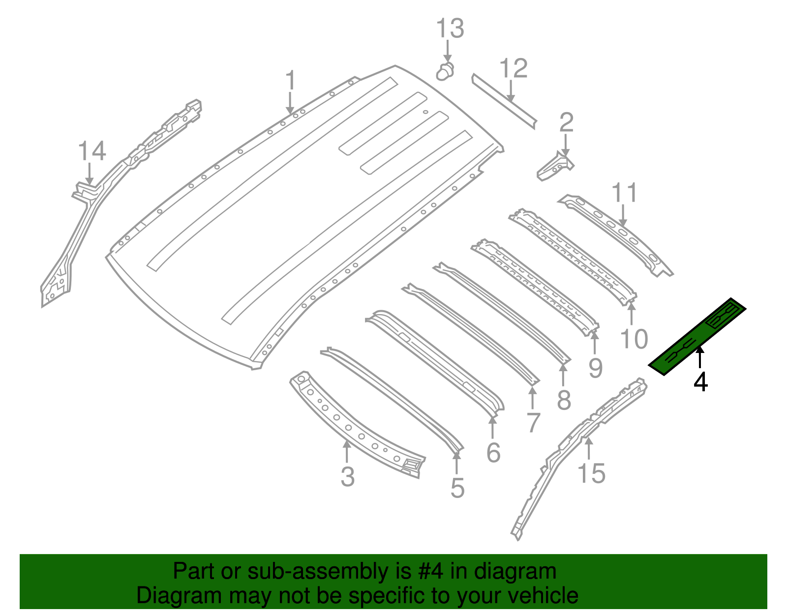 2013-2020 Nissan Pathfinder Roof Reinforced G3290-3KAMA | TascaParts.com