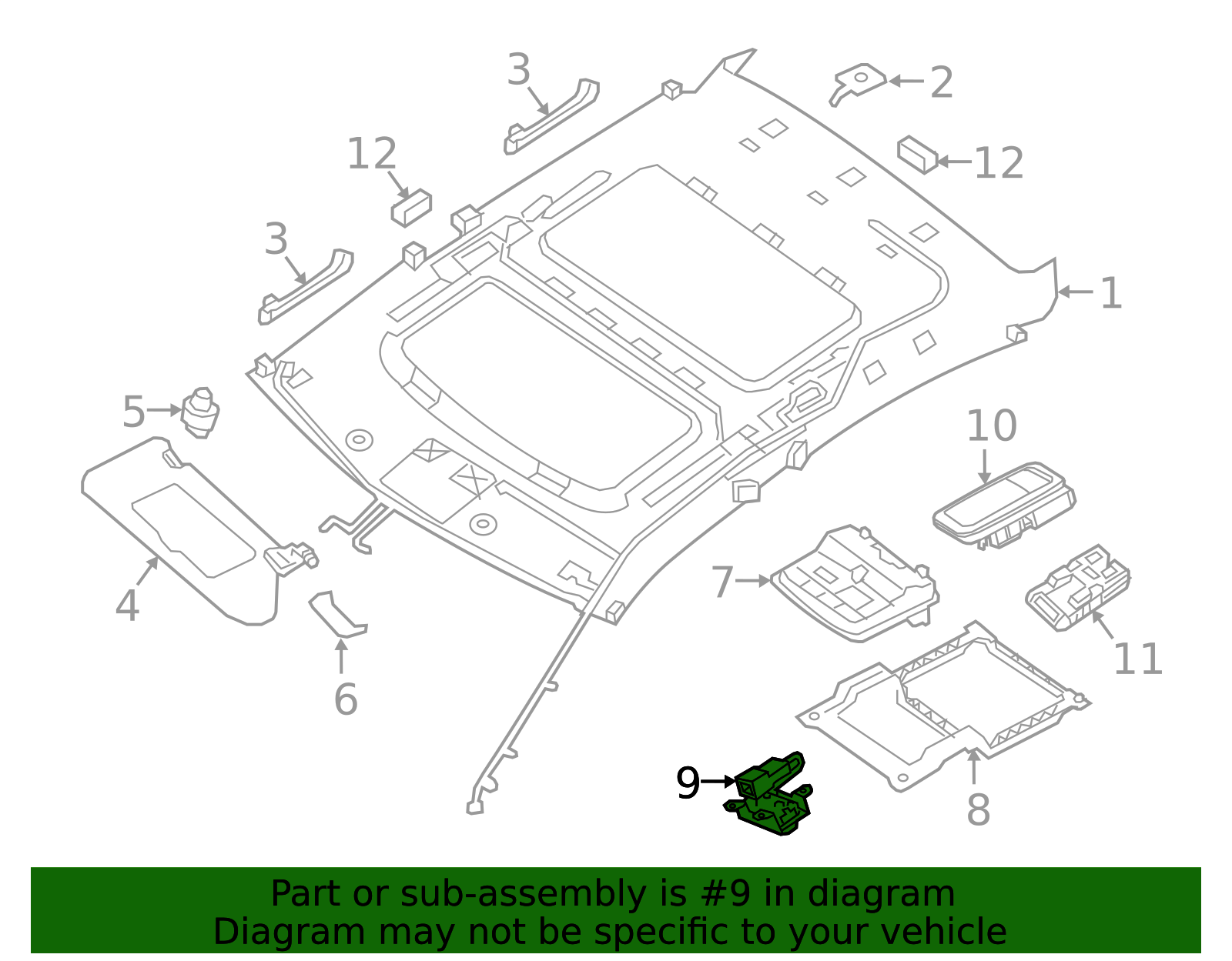 25450-3TA0B - Sunroof Switch - 2014-2023 Nissan | Nissan OEM Parts Direct